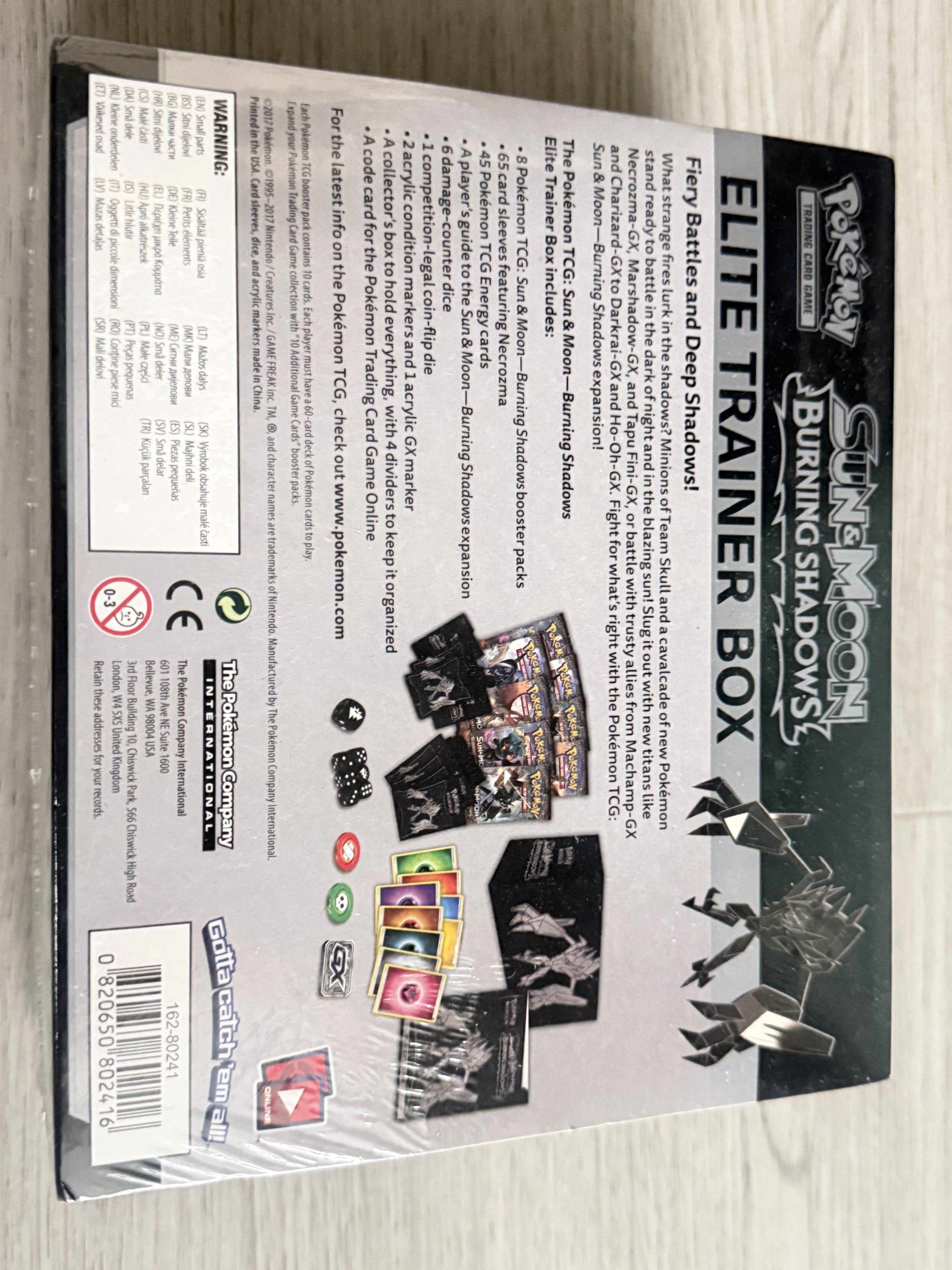 Pokemon TCG Sun & Moon Burning Shadows Elite Trainer Box, Hobbies ...