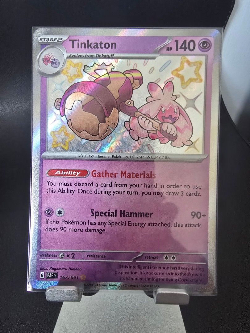 Pokemon TCG Tinkaton Shiny Rare, Hobbies & Toys, Toys & Games on Carousell