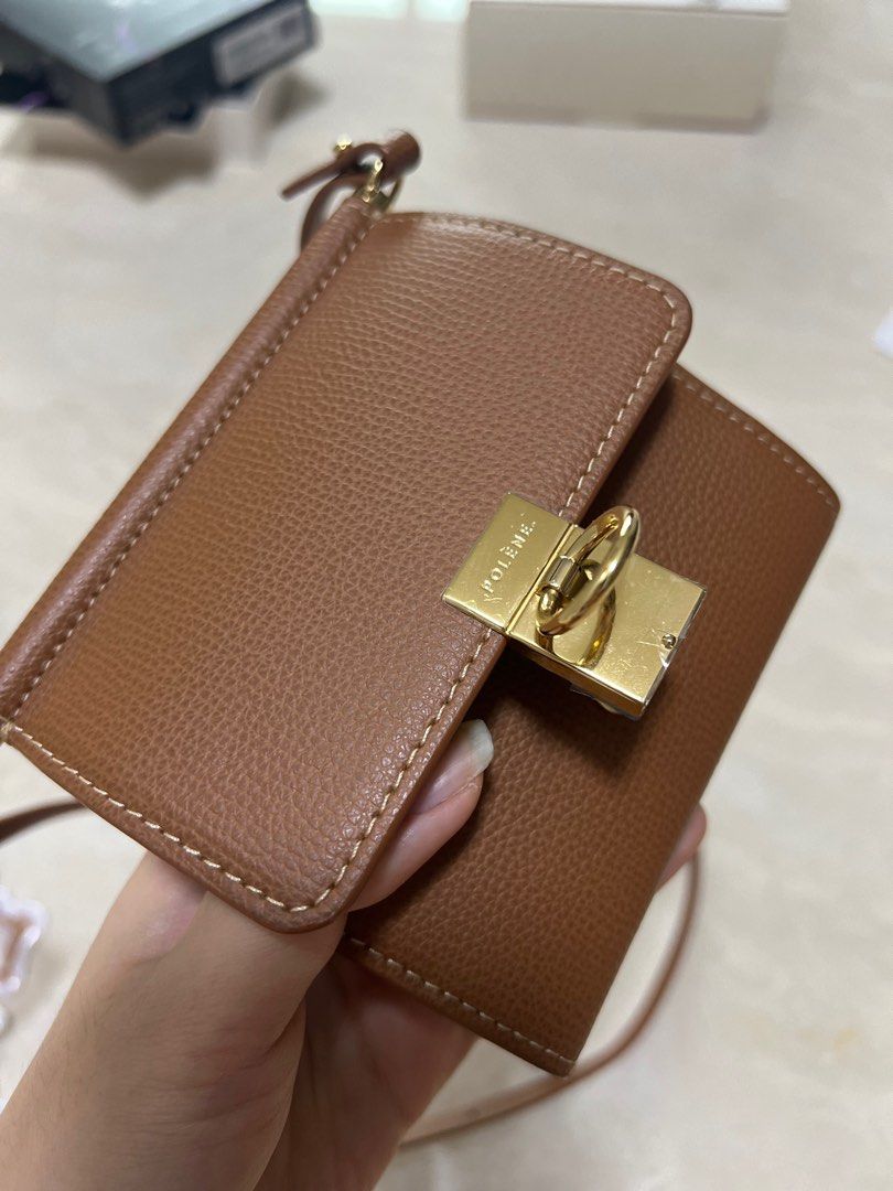 Polene Numero Sept Crossbody Wallet Limited edition Camel Grain, Women ...