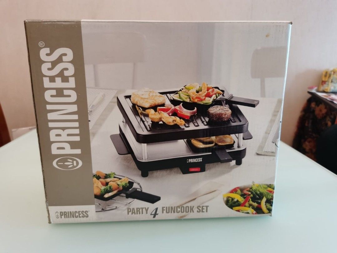 Princess Party 4 Funcook Set 烤肉爐, 家庭電器, 廚房電器, 燒烤爐及火鍋鍋具 - Carousell