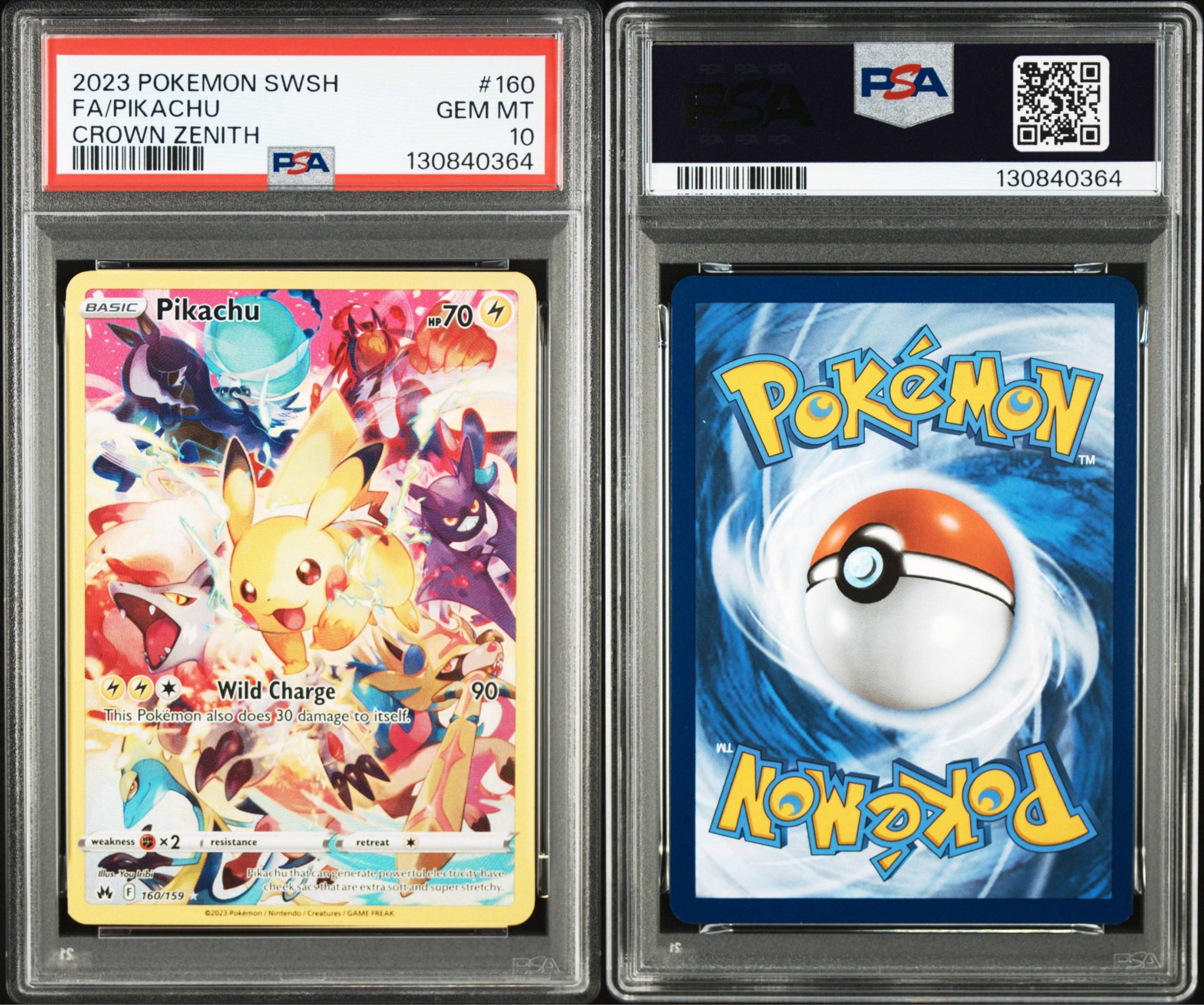 PSA 10 Crown Zenith FA Pikachu #160, Hobbies & Toys, Toys & Games on ...