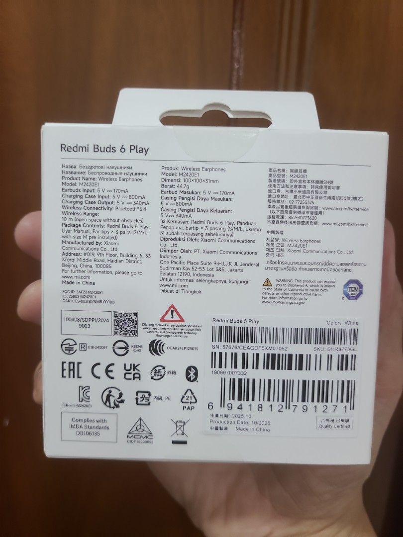 Redmi Buds 6 Play wireless Earbuds, brand new seal, Audio, Earphones on ...