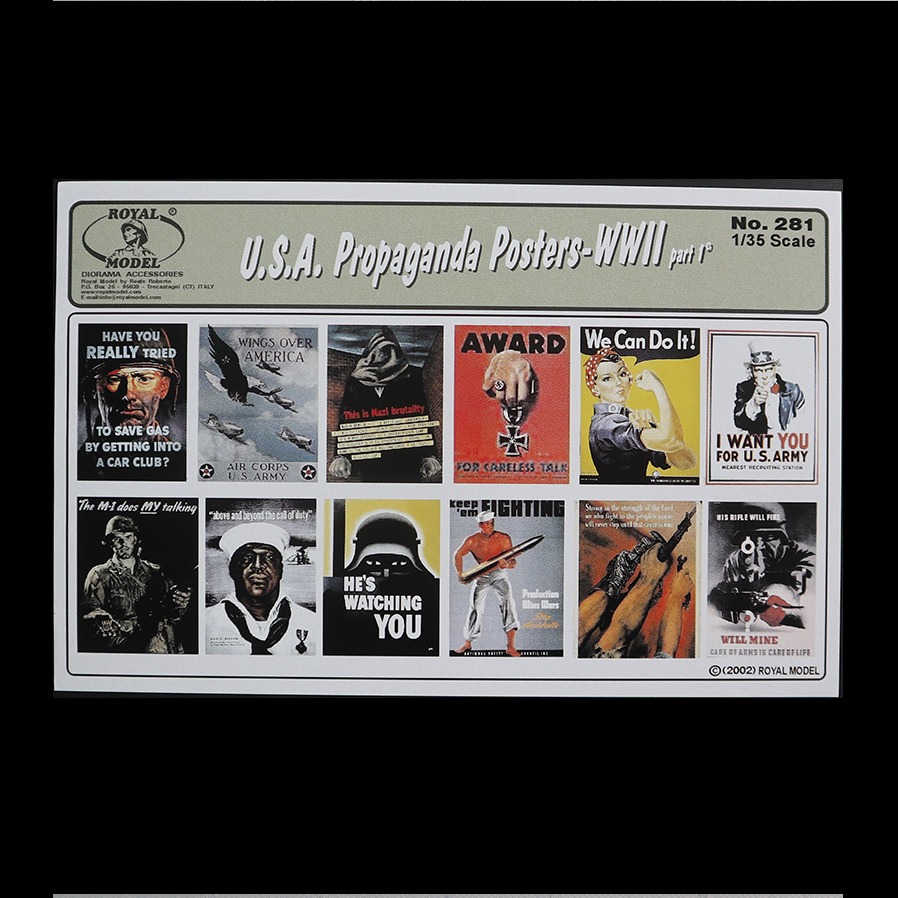 Royal Model 1/35 USA Propaganda Posters WWII part 1 #281, 興趣及遊戲, 玩具 ...