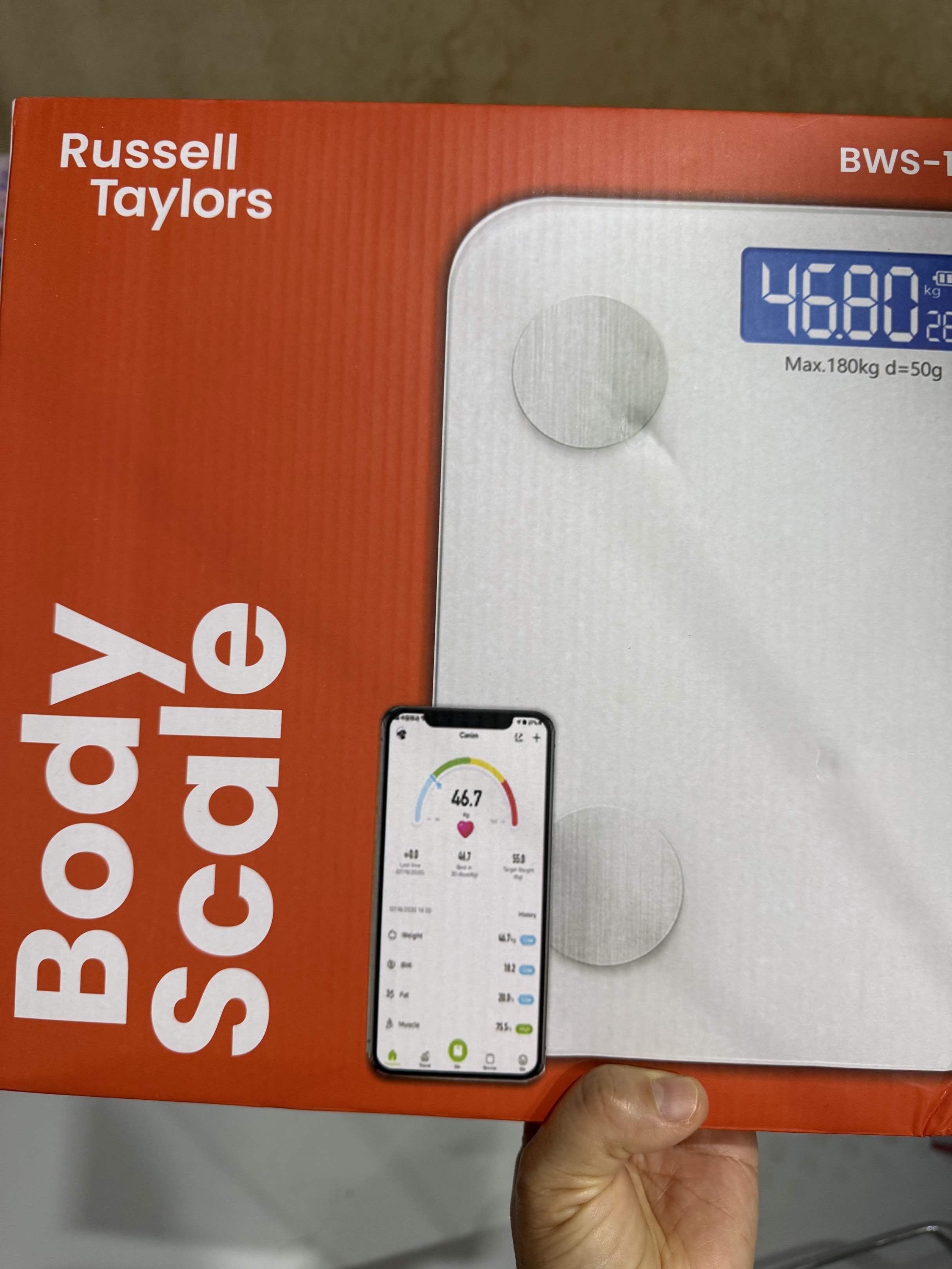 Russell Taylors Bluetooth Smart Body Scale, Health & Nutrition, Health ...