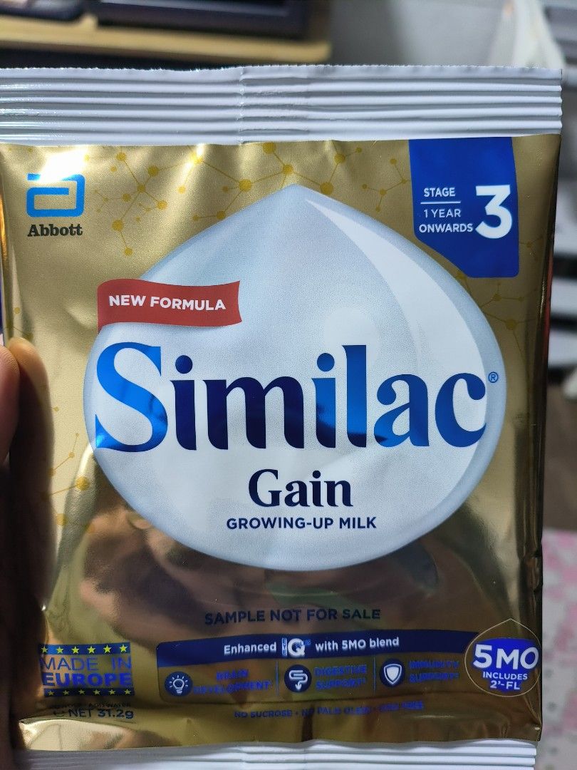 Similac gain sample pack, Food & Drinks, Beverages on Carousell