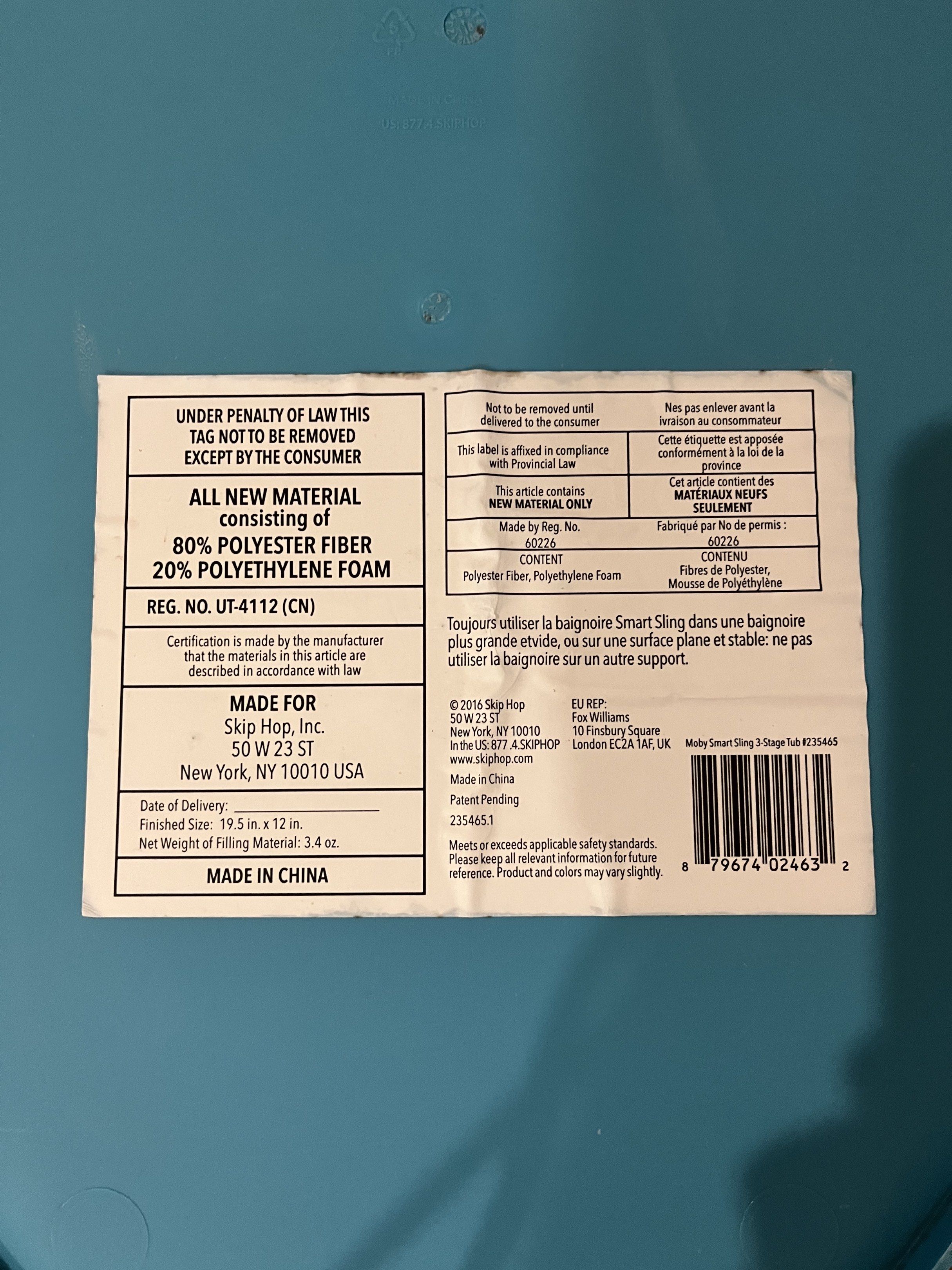 Skip Hop Moby Smart Sling 3 Stage Bathtub, Babies & Kids, Bathing ...