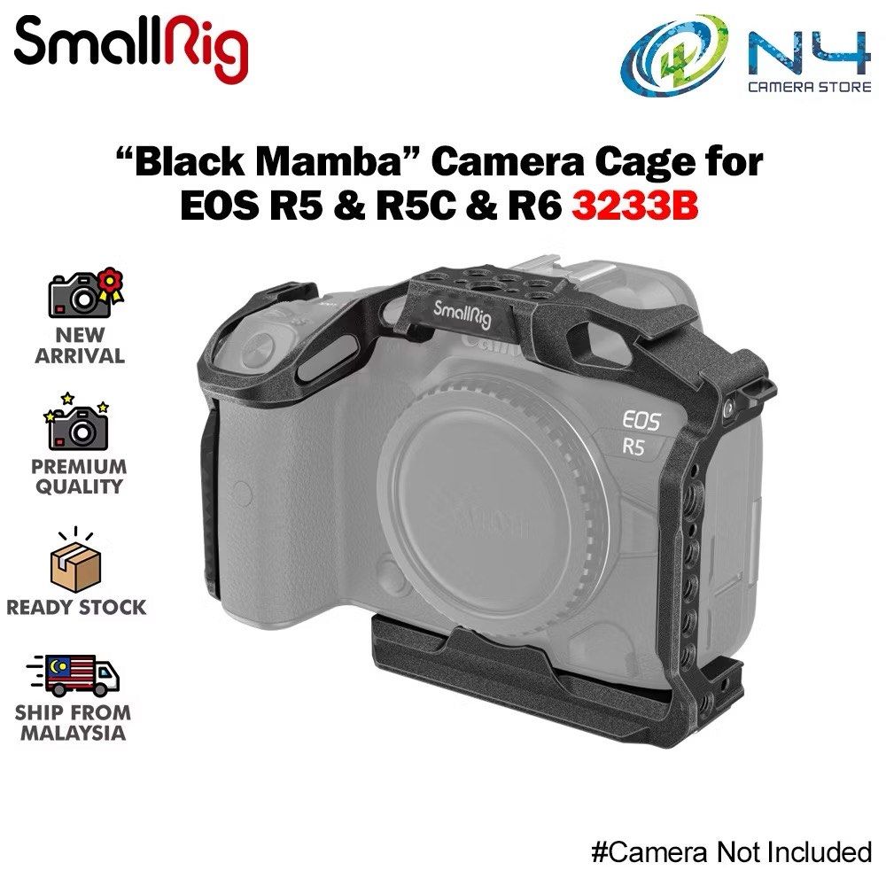 SmallRig "Black Mamba" Camera Cage for EOS R5/R5C/R6, Photography ...