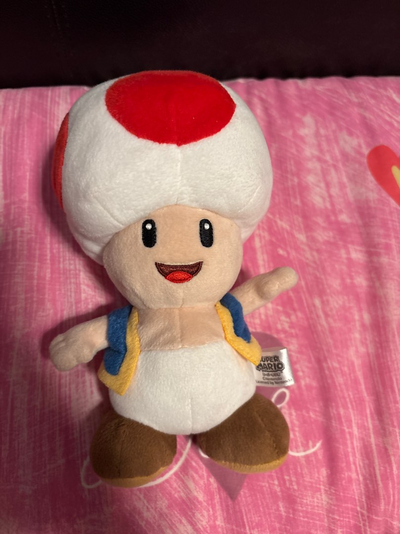 Super Mario Bros Toad Plush Toy, Hobbies & Toys, Toys & Games on Carousell