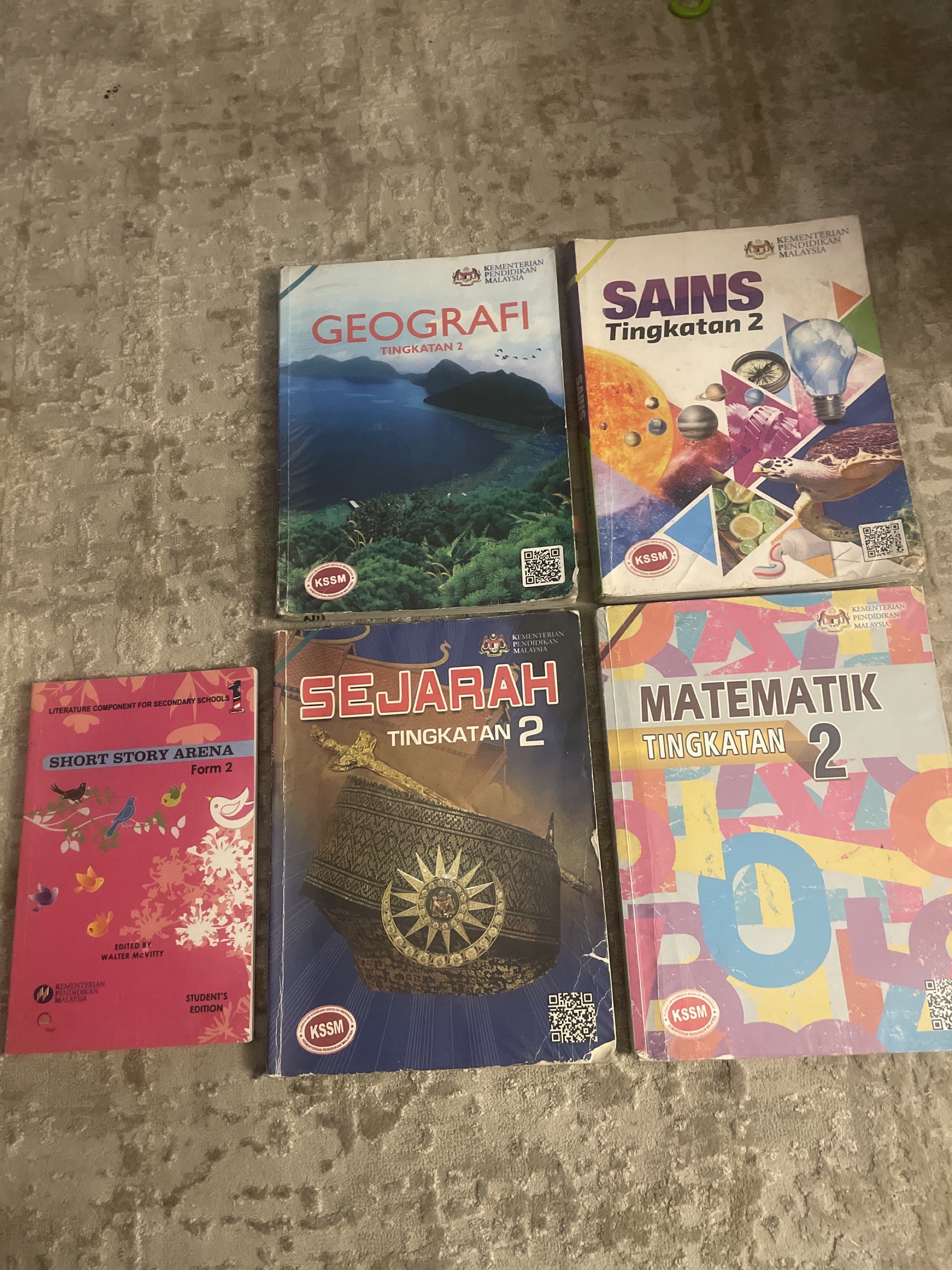 TEXTBOOK FORM 2 ( MATHS,sej.geo,SAINS ) & LITERATURE SHORT STORY ...