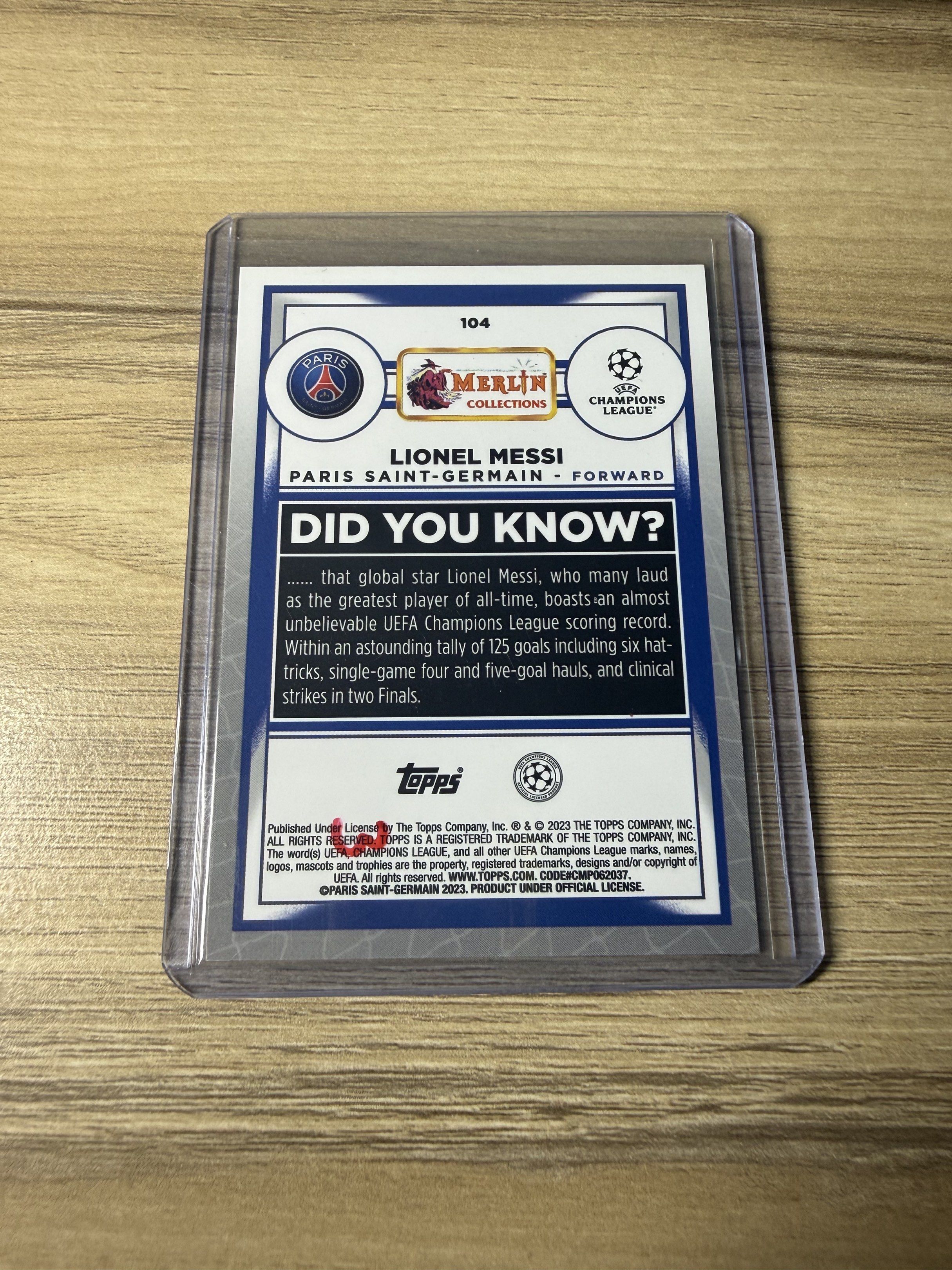 Topps Merlin 2023 Lionel Messi Trading Card, Hobbies & Toys, Toys ...