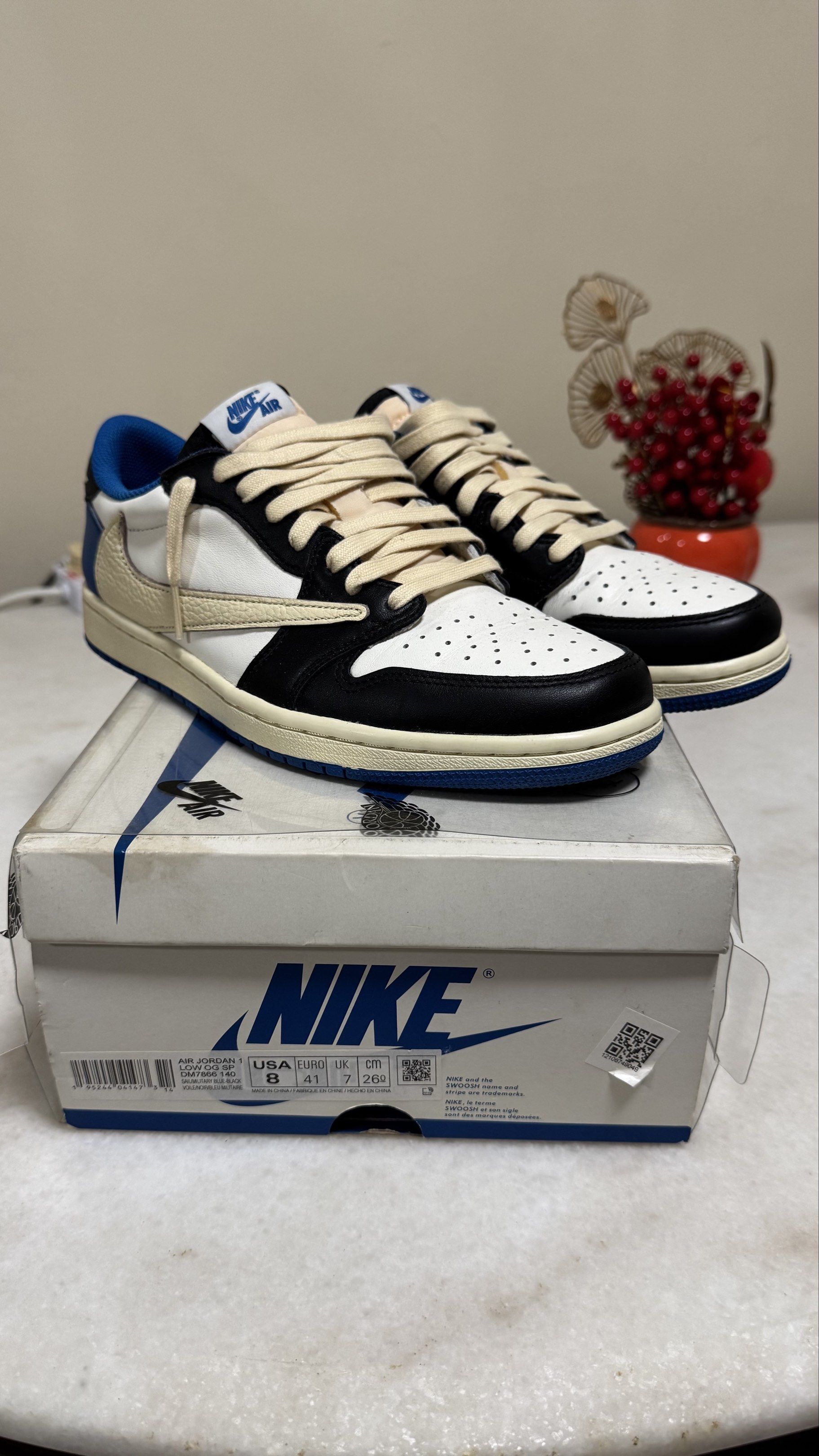 Travis Scott x Air Jordan 1 Low OG Fragment, Men's Fashion, Footwear ...