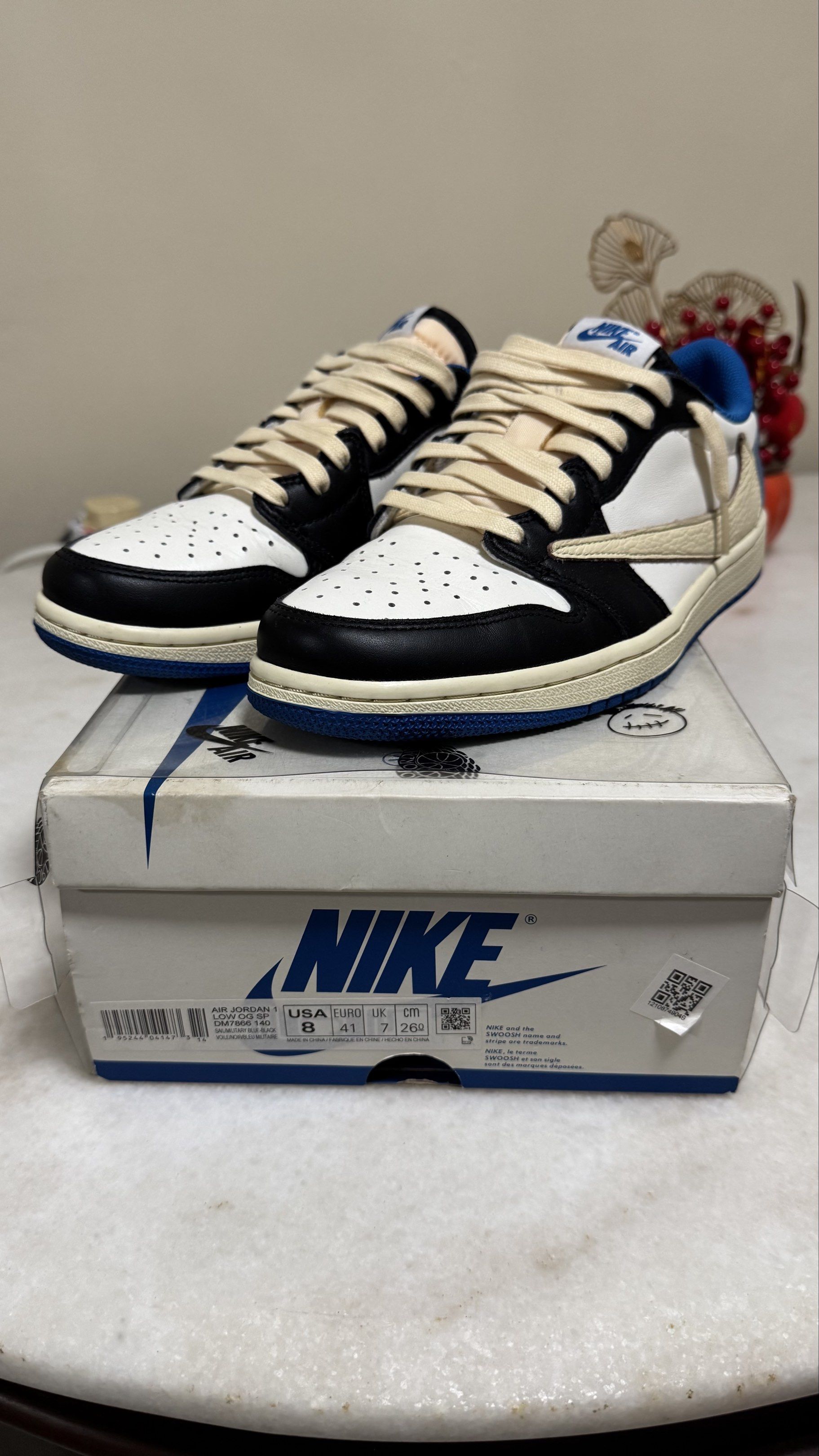 Travis Scott x Air Jordan 1 Low OG Fragment, Men's Fashion, Footwear ...