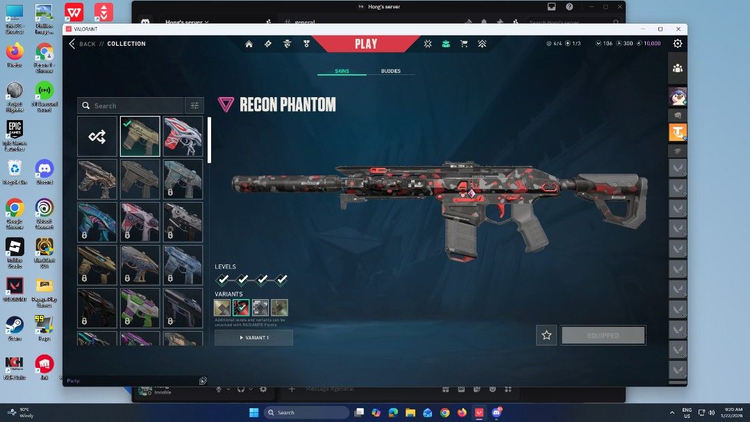 Valorant Recon Phantom & Prelude to Chaos Vandal Skins, Video Gaming ...