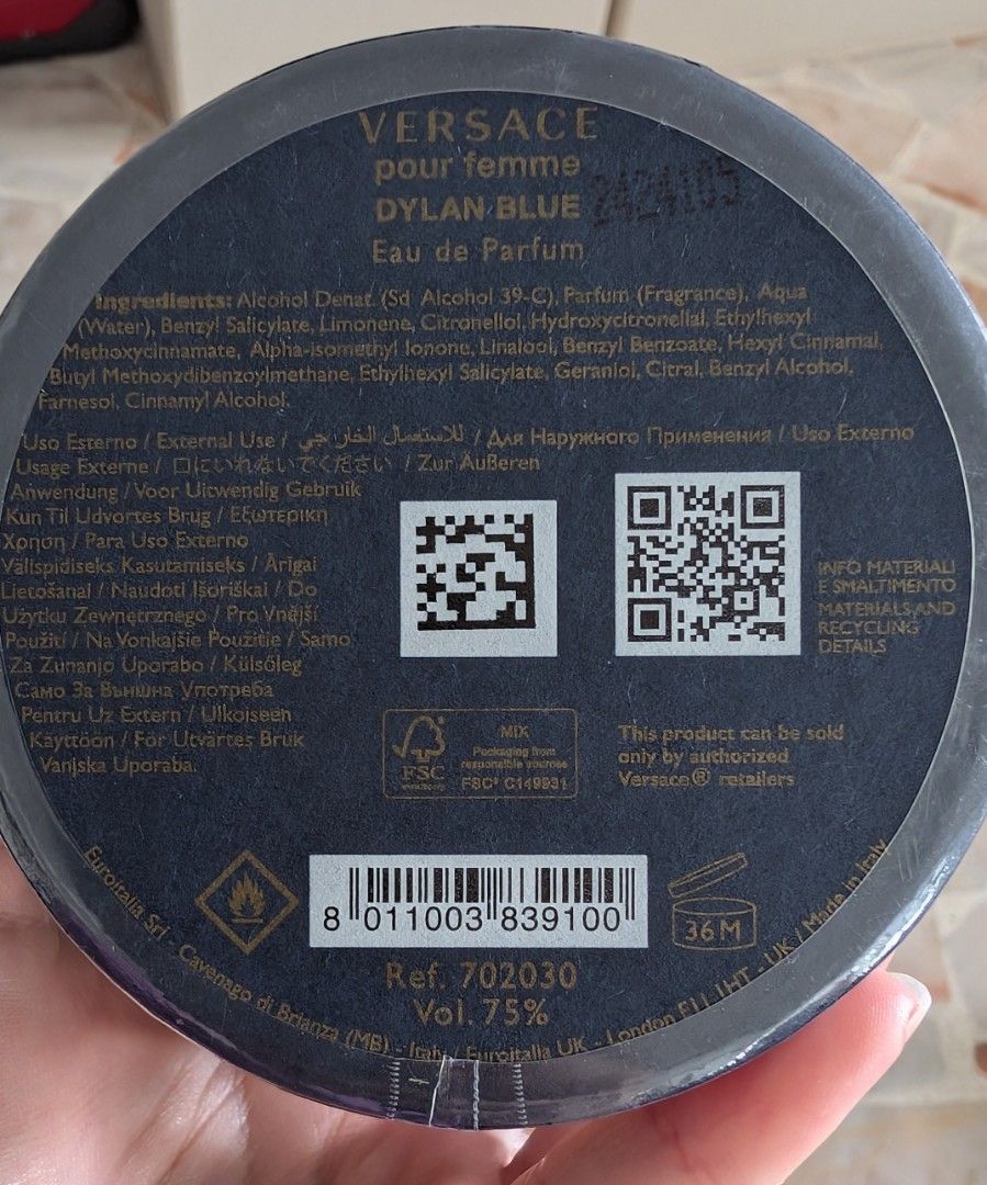 Versace Dylan Blue Pour Femme Eau de Parfum 50ml, Beauty & Personal ...