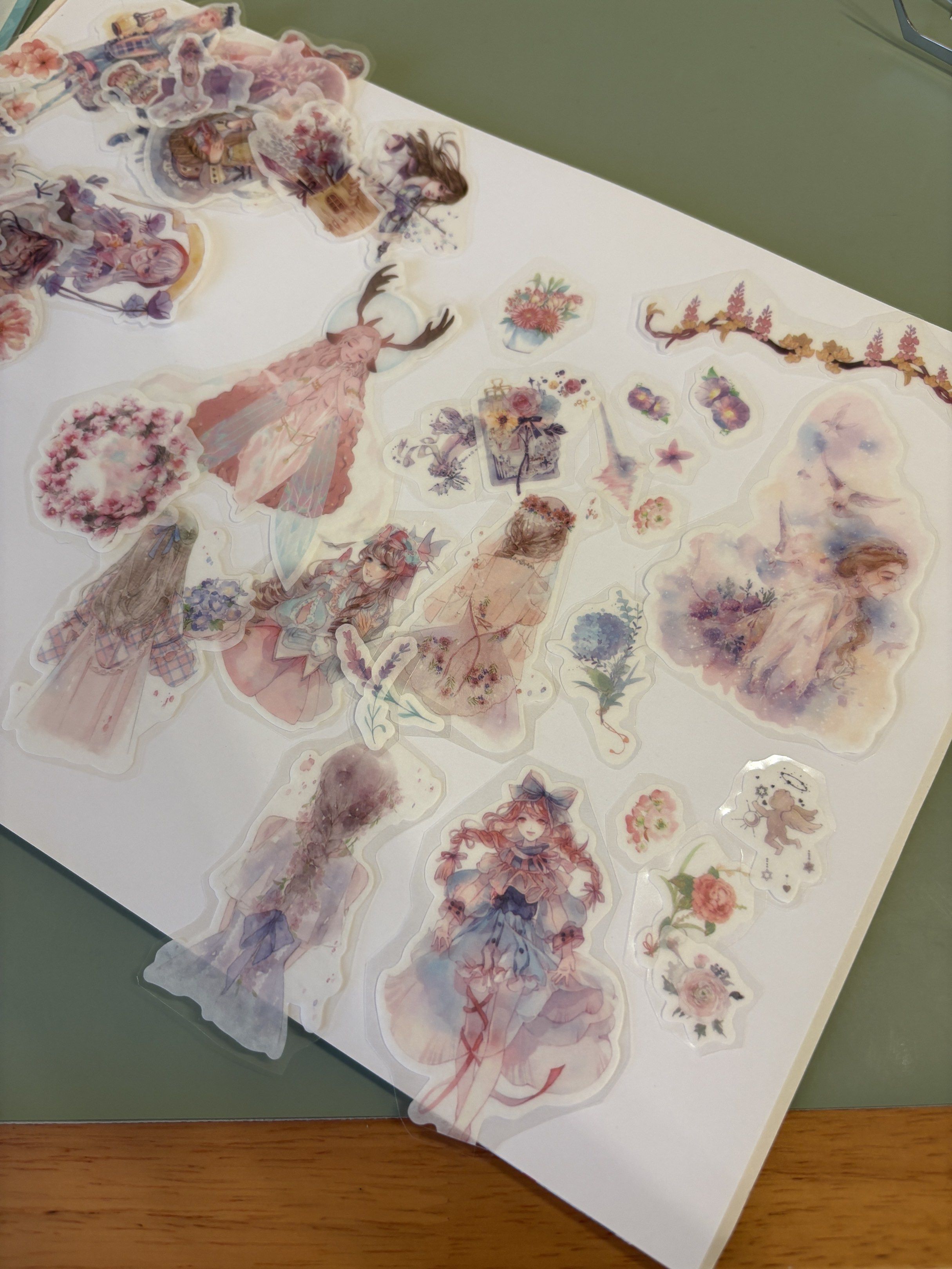 Vintage watercolour Stickers - Assorted Designs, Hobbies & Toys, Art ...