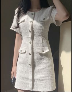 White Maxi Dress with Spaghetti Straps, Women's Fashion, Dresses & Sets ...