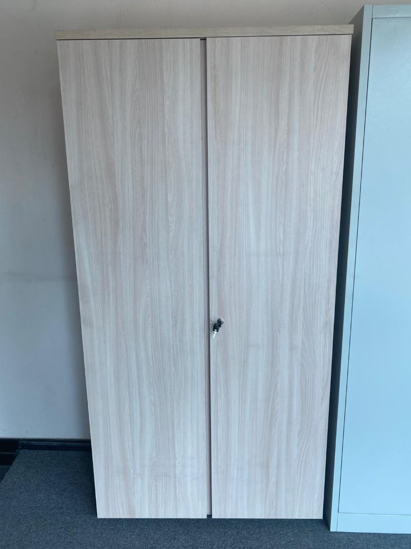 Wooden Swing Door Cabinet- Chamfered edge with key lock, Furniture ...