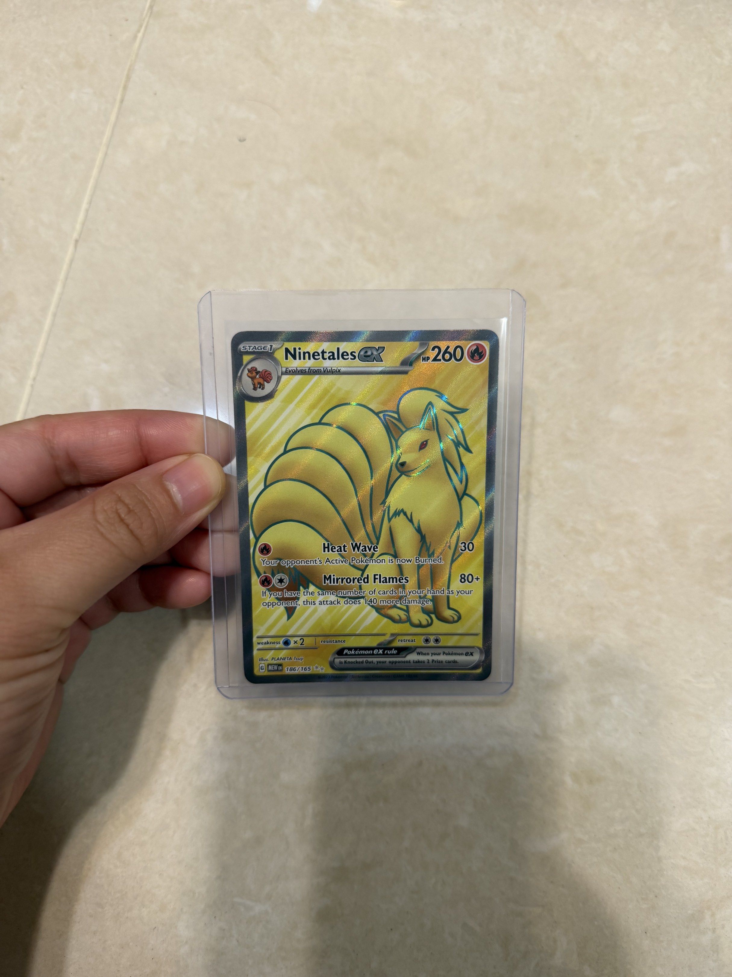 151 Ninetales ex #186, Hobbies & Toys, Toys & Games on Carousell