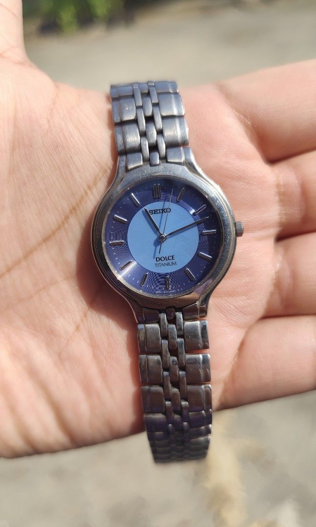 1999 Seiko Dolce Blue MOP Titanium HAQ |GRAND SEIKO CREDOR 8J41-6120 ...