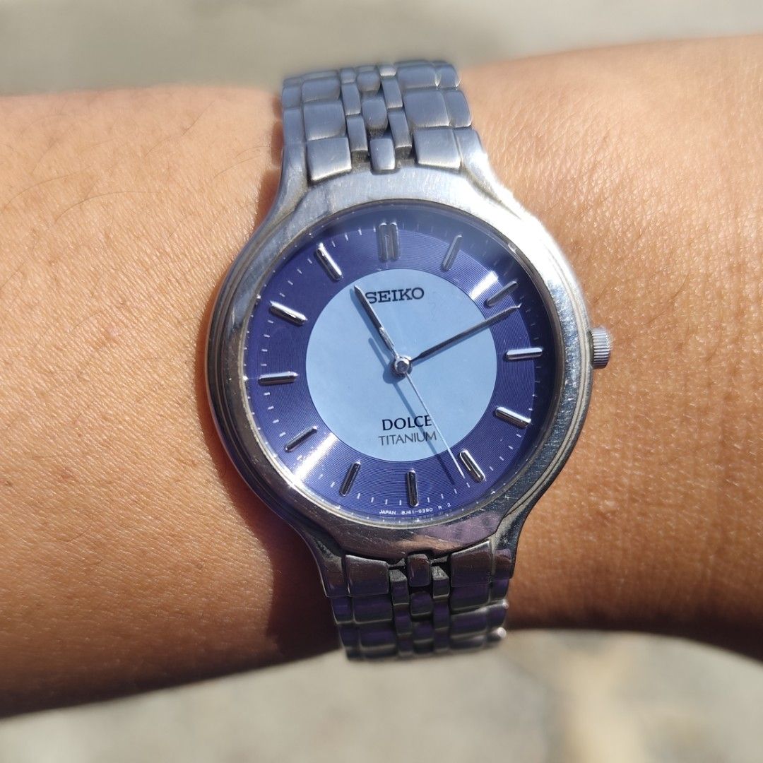 1999 Seiko Dolce Blue MOP Titanium HAQ |GRAND SEIKO CREDOR 8J41-6120 ...