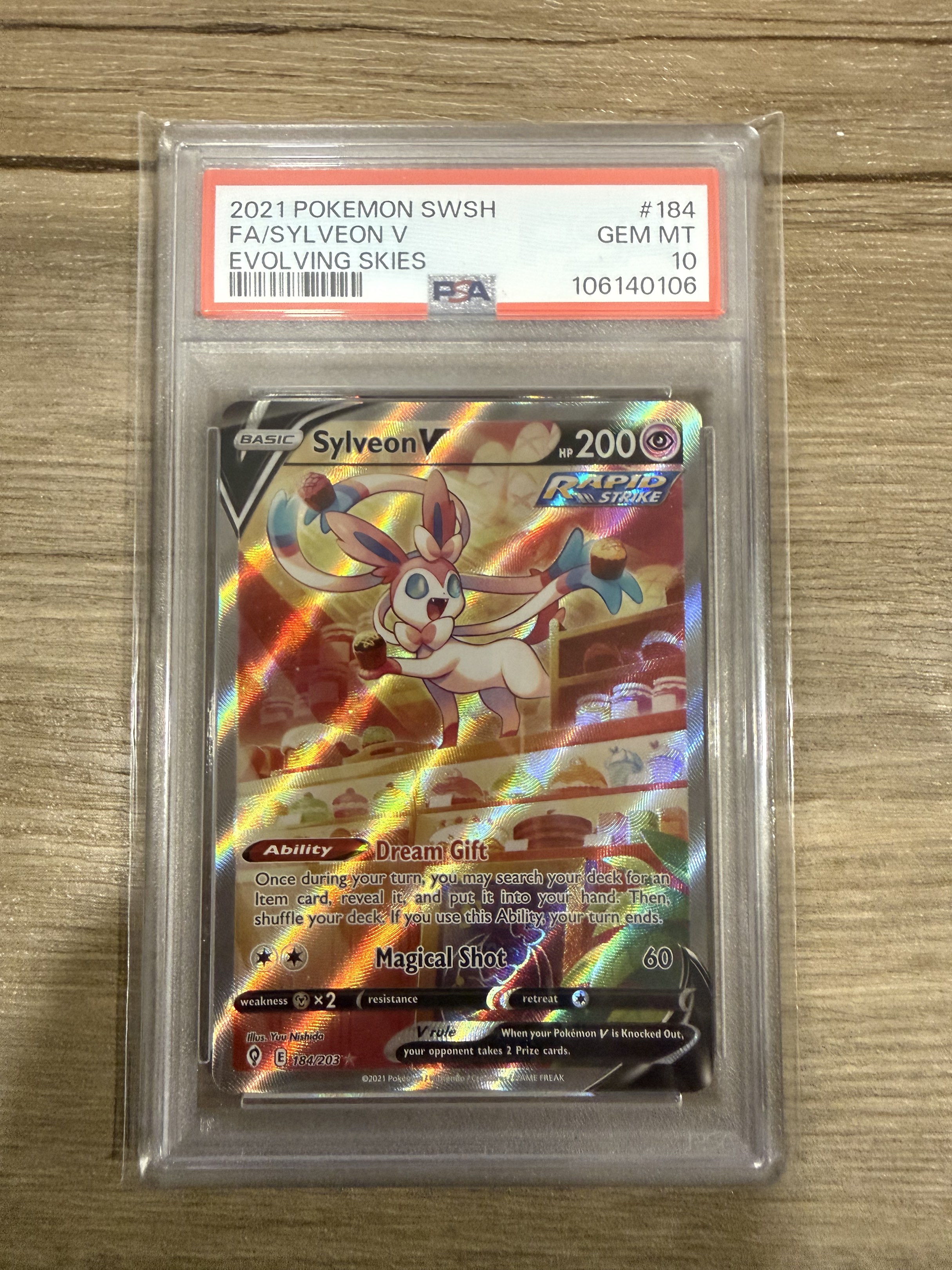 2021 Pokemon SWSH Evolving Skies Sylveon V PSA 10, Hobbies & Toys, Toys ...