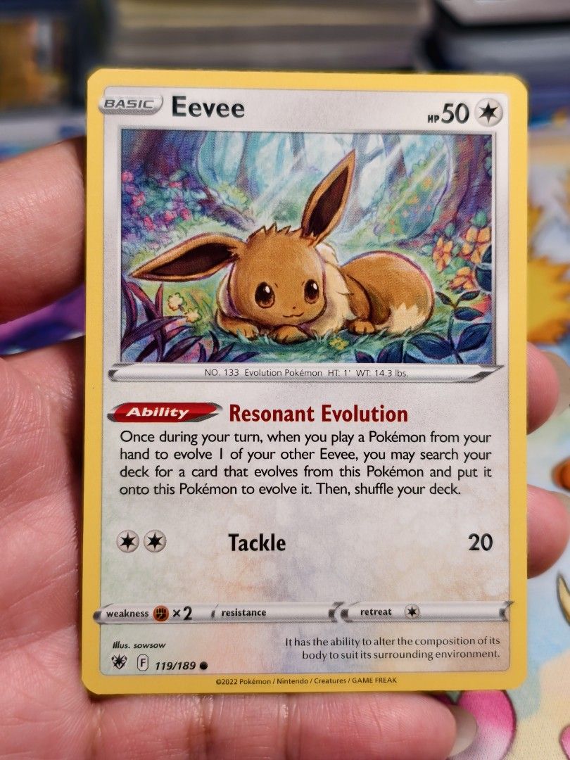2022 Pokemon Sword & Shield Astral Radiance #119 Eevee, Hobbies & Toys ...