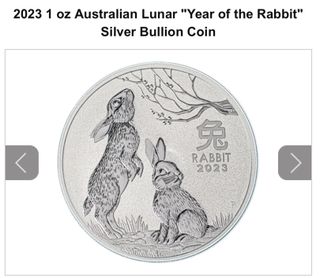 2023 Australian 2 Oz Silver Lunar Rabbit Coin, Hobbies & Toys ...