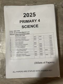 Jack Paper 2025 Primary 3 Science Assessment Book, Hobbies & Toys ...