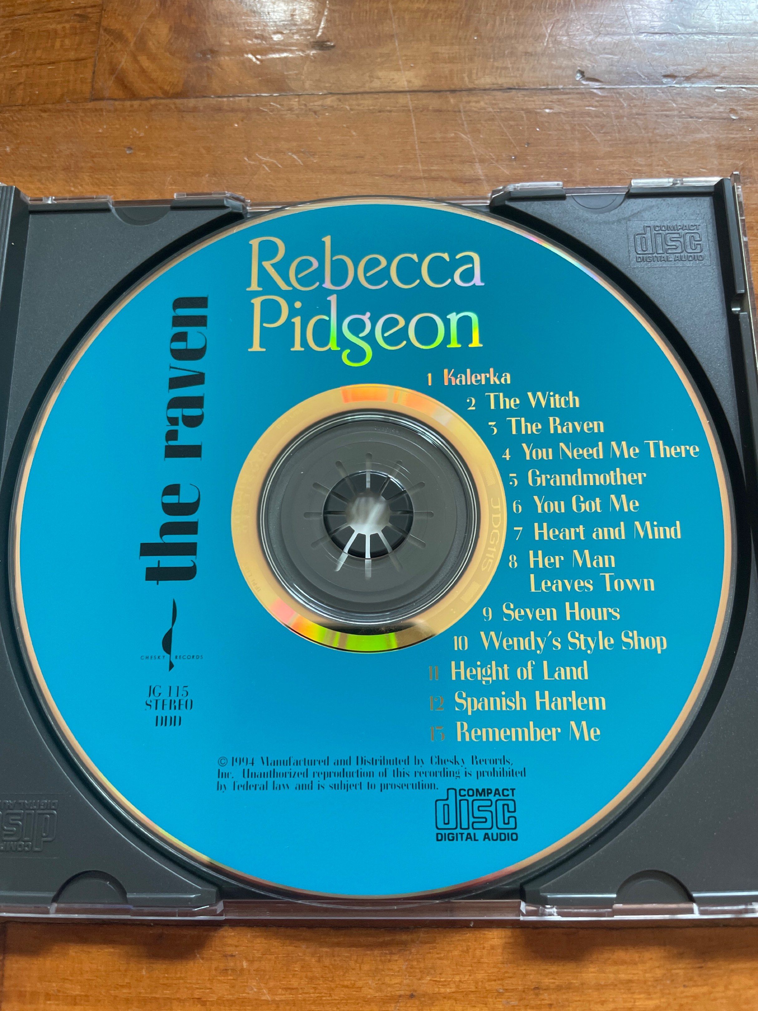 (24K Gold) Audiophile Rebecca Pidgeon The Raven CD, Hobbies & Toys ...