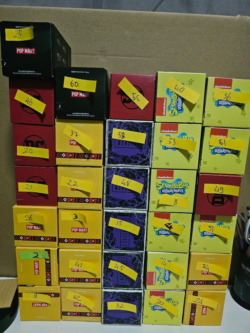 31 boxes Pop Mart Blind Box Figures - Assorted Characters bandai ...
