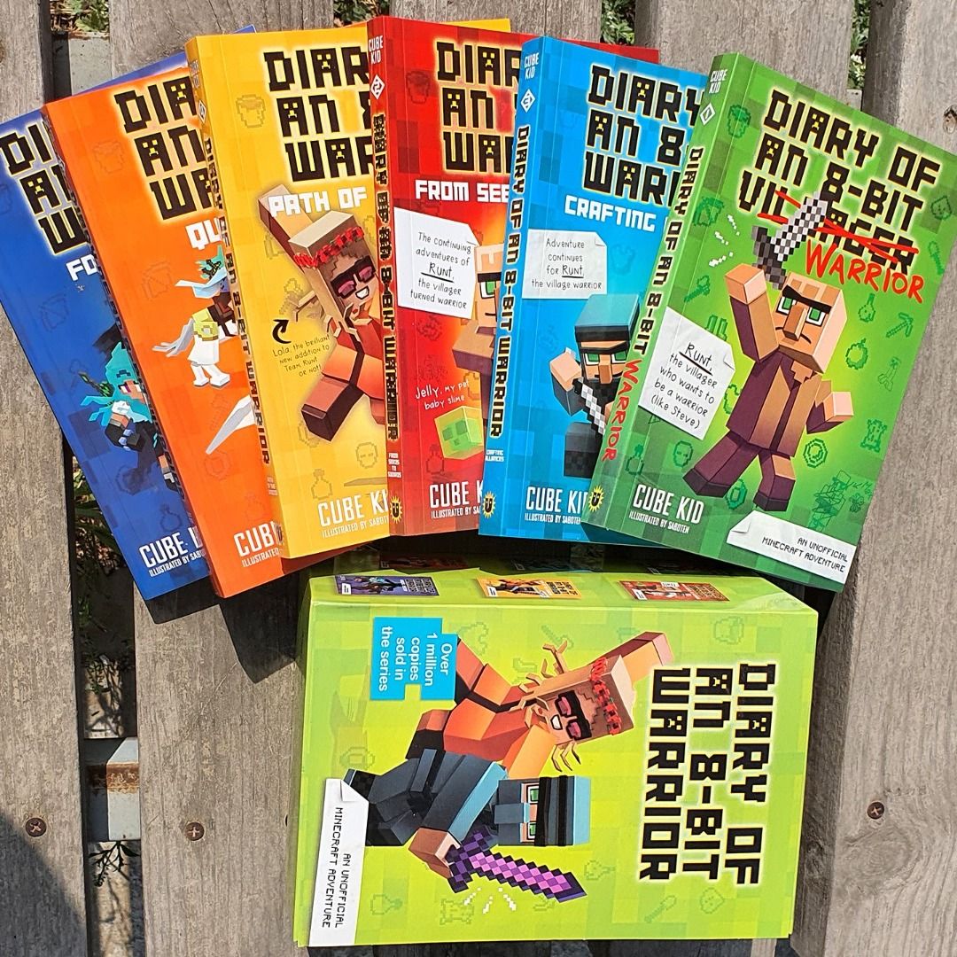 全新6冊 Diary of an 8-Bit Warrior Diamond Box Set 8位戰士日記 英語全彩 Roblox 小學生 ...