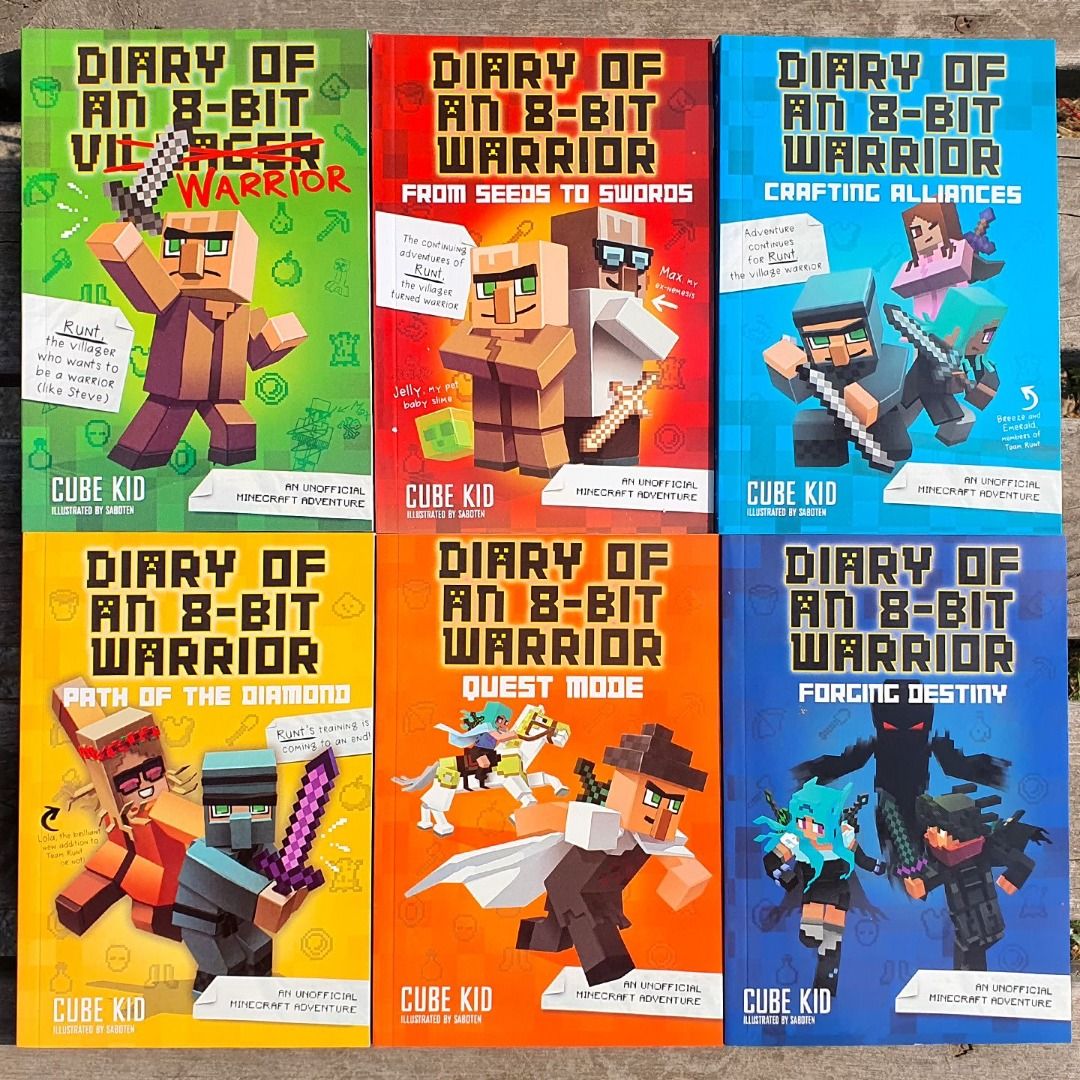 全新6冊 Diary of an 8-Bit Warrior Diamond Box Set 8位戰士日記 英語全彩 Roblox 小學生 ...
