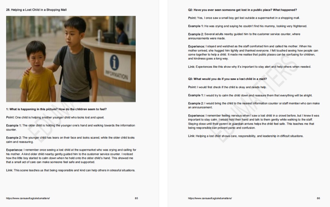 🇸🇬 2026 PSLE English Oral Stimulus-Based Conversation Notes (SBC (Live ...