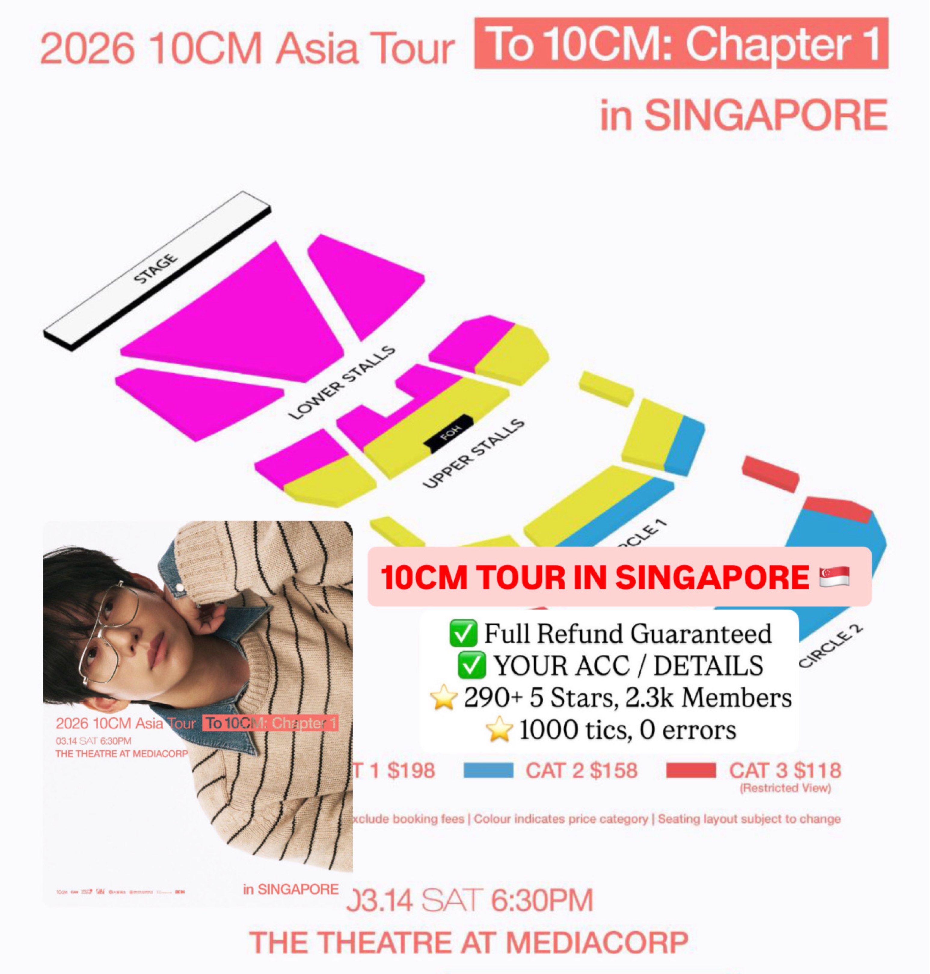 🇸🇬 2026 10CM Asia Tour in Singapore | VIP CAT 1 2 3, Hobbies & Toys ...