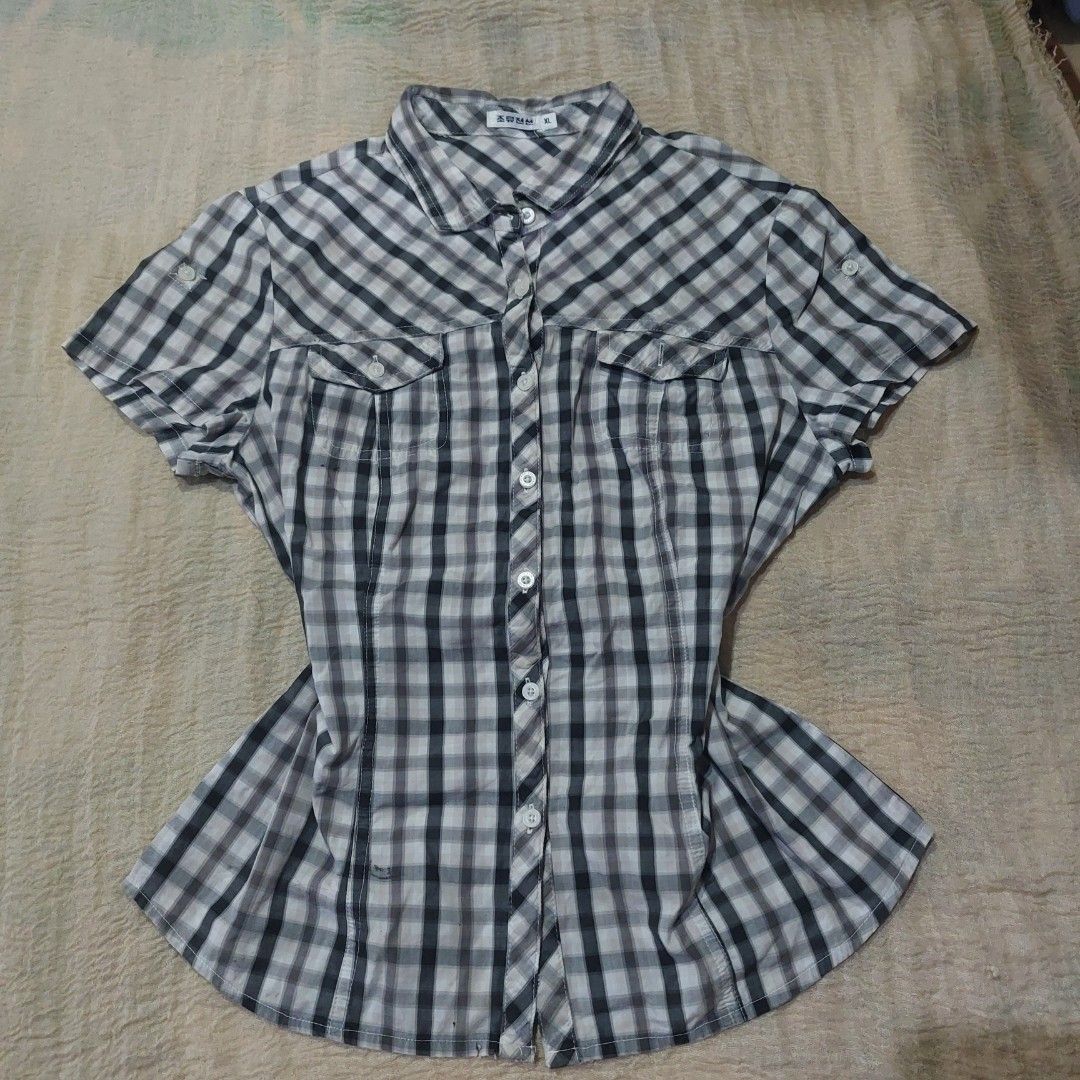 gingham korean top aesthetic 2000s, y2k, cottagecore, dolette, coquette ...