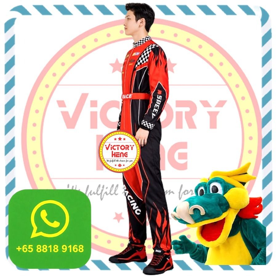 🏁 Racing Guy Suit Costume, Hobbies & Toys, Occasions & Party Supplies ...