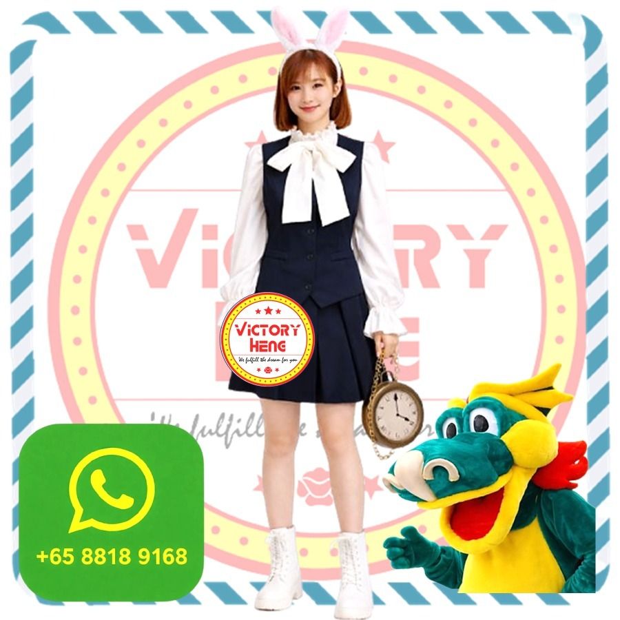 🐇 White Rabbit Lady (Alice in Wonderland) Costume, Hobbies & Toys ...