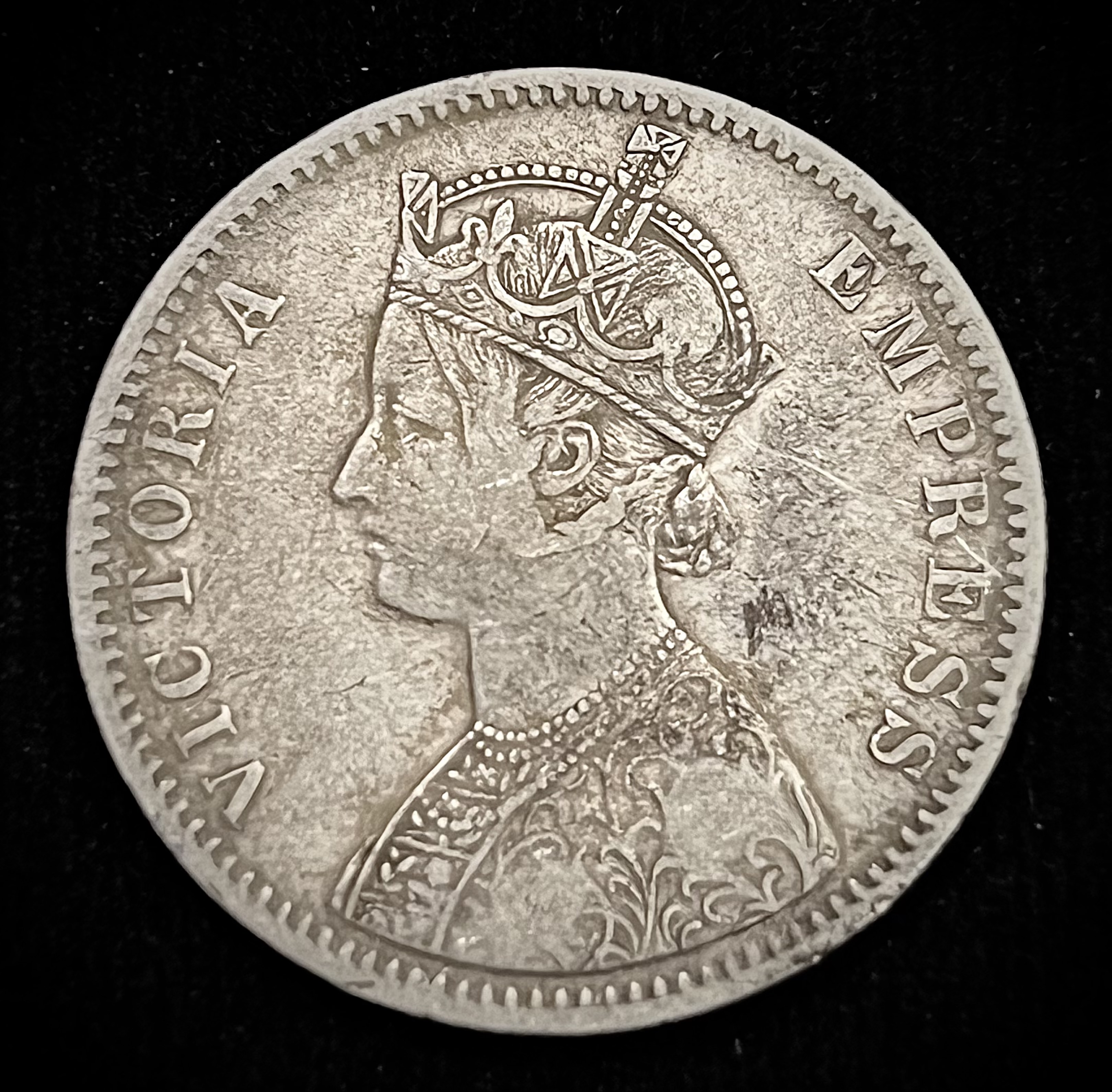 1888 Old British India Raj Princely States Queen Victoria “Gothic Crown ...