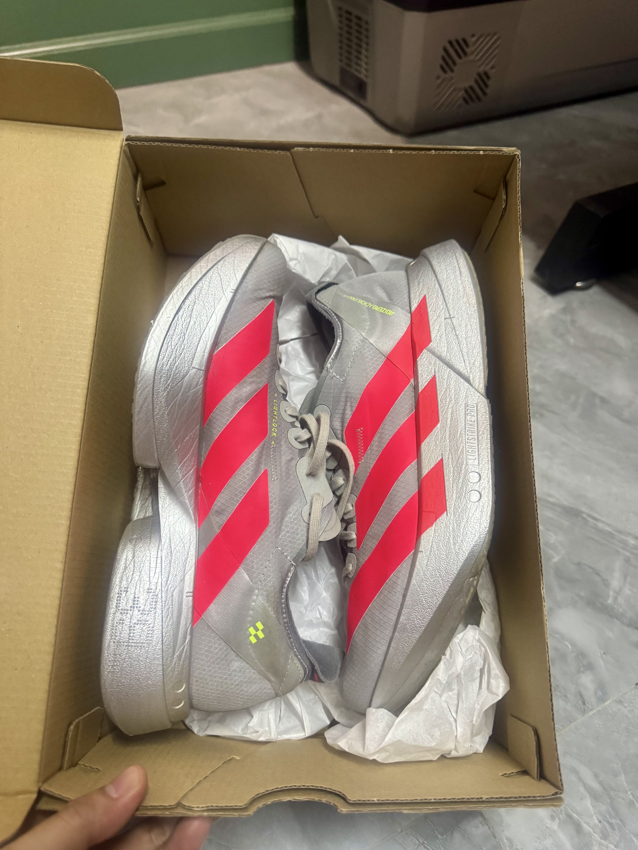 Adidas Adizero Adios Pro 4 - silver metallic, Men's Fashion, Footwear ...