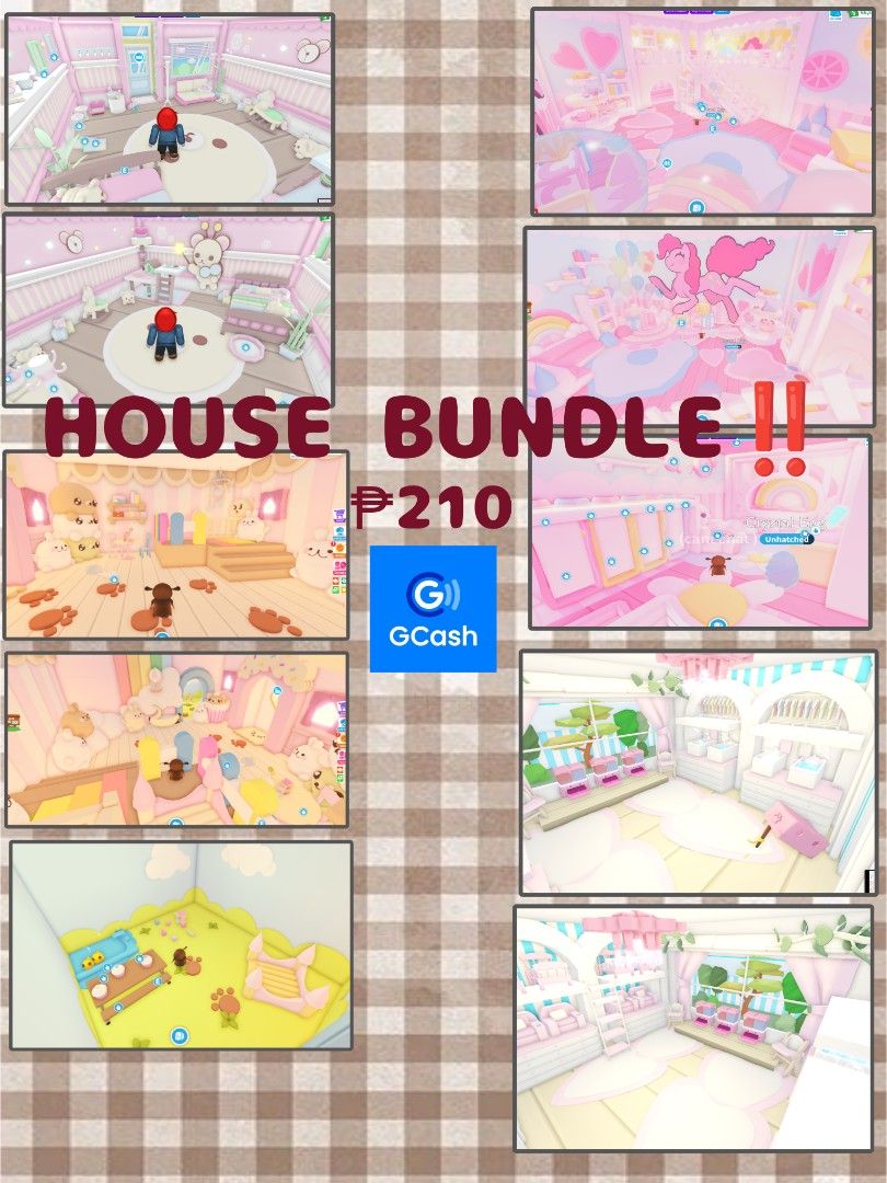 Adopt me|4 Bundle fully decorated cute core and grinding house|Roblox ...
