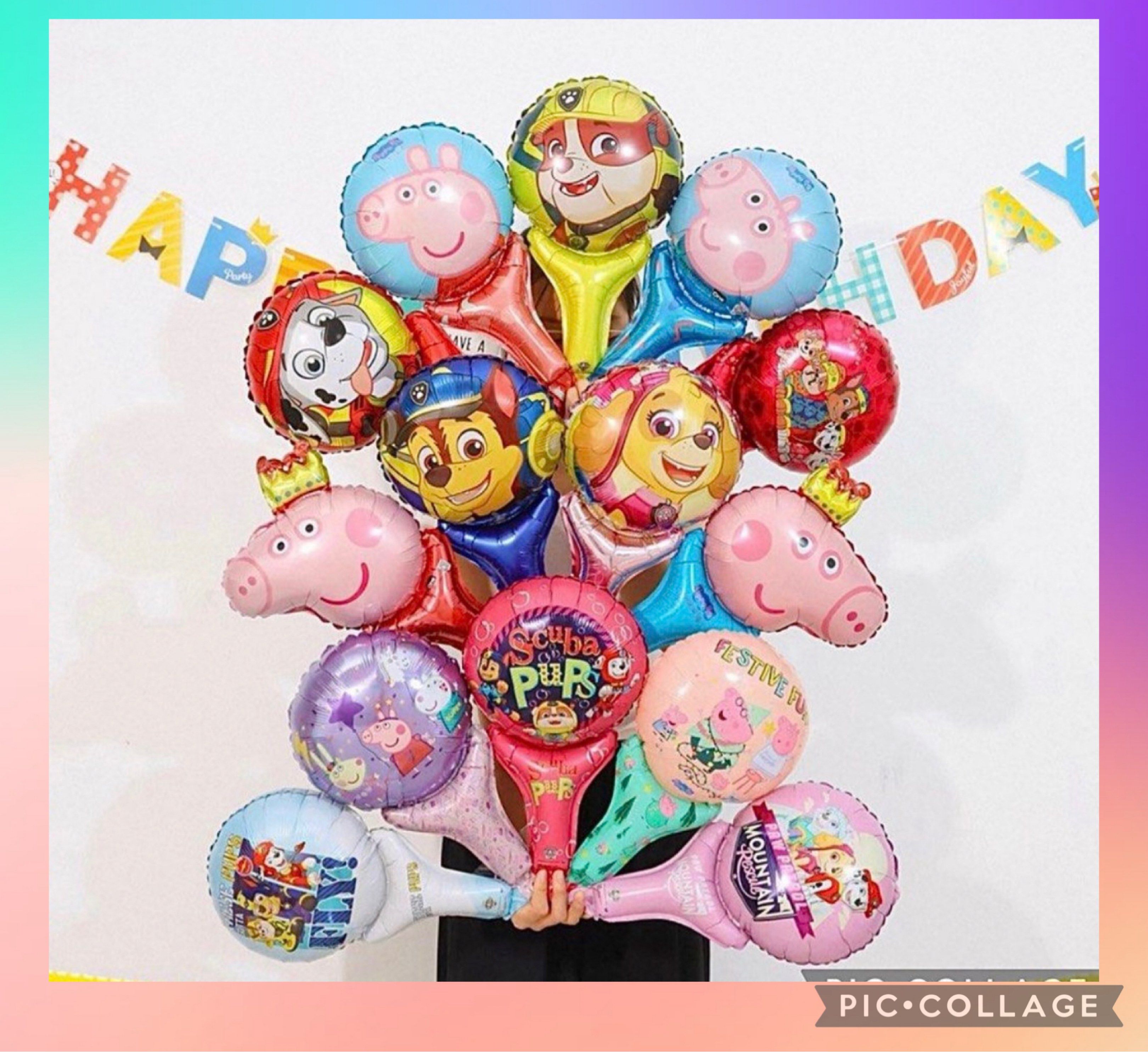 Adorable Party Handheld Foil balloon. Avail in Peppa Pig, Paw Patrol or ...