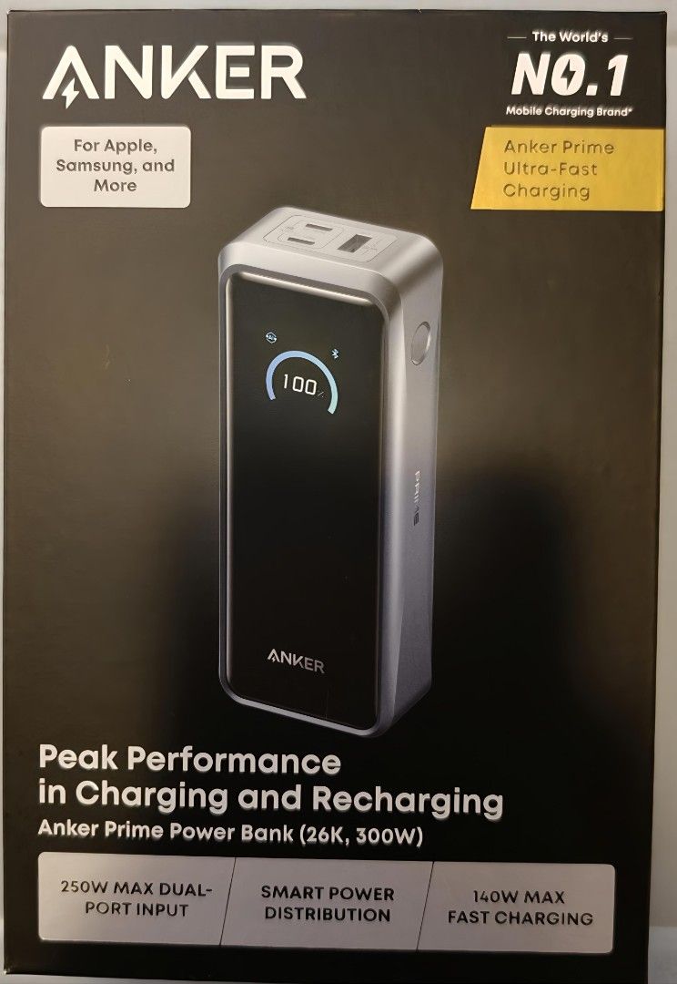 Anker Prime Power Bank (26K, 300W), Mobile Phones & Gadgets, Mobile ...