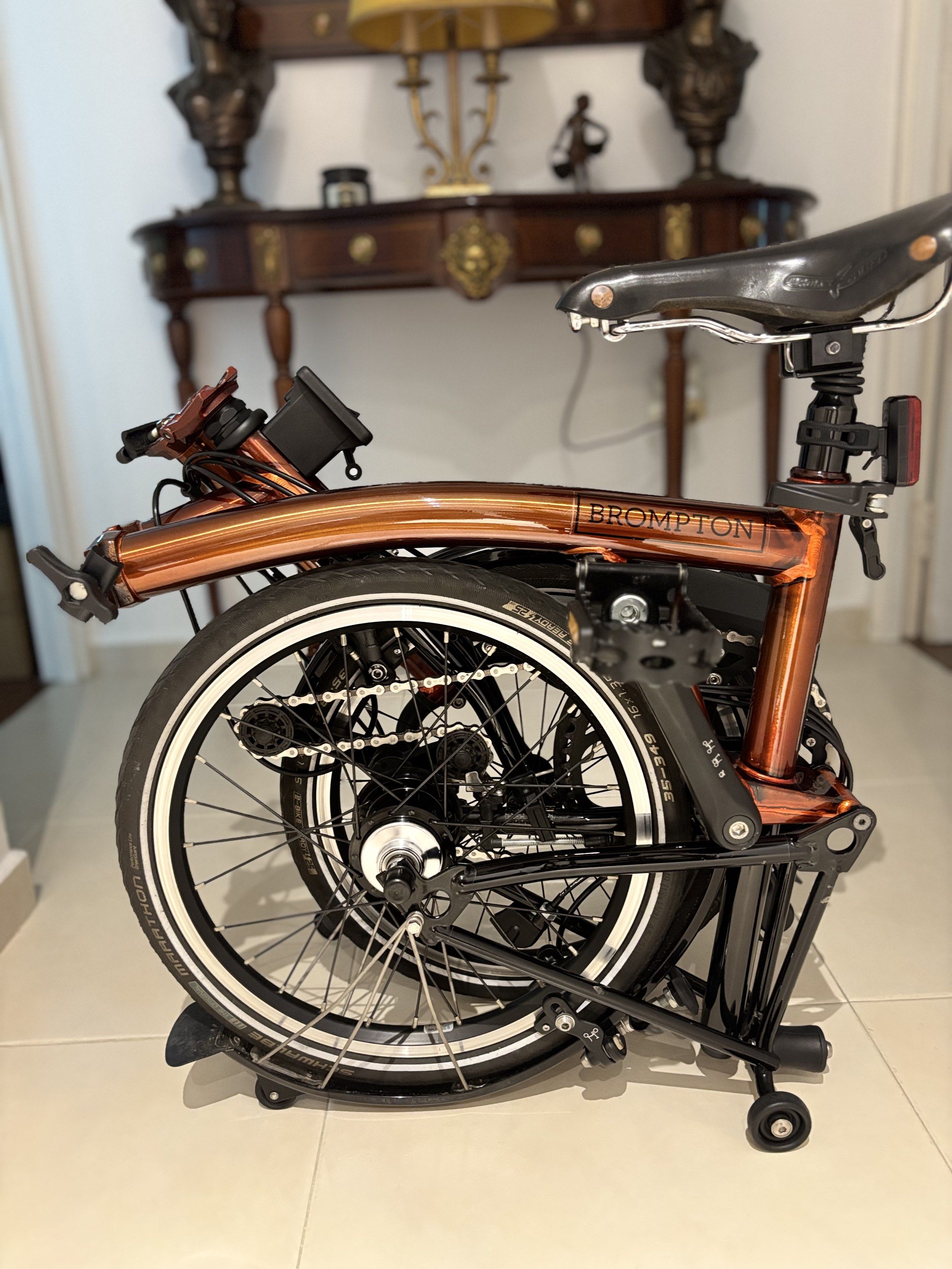 Brompton Flame Lacquer Superlight, Sports Equipment, Bicycles & Parts ...