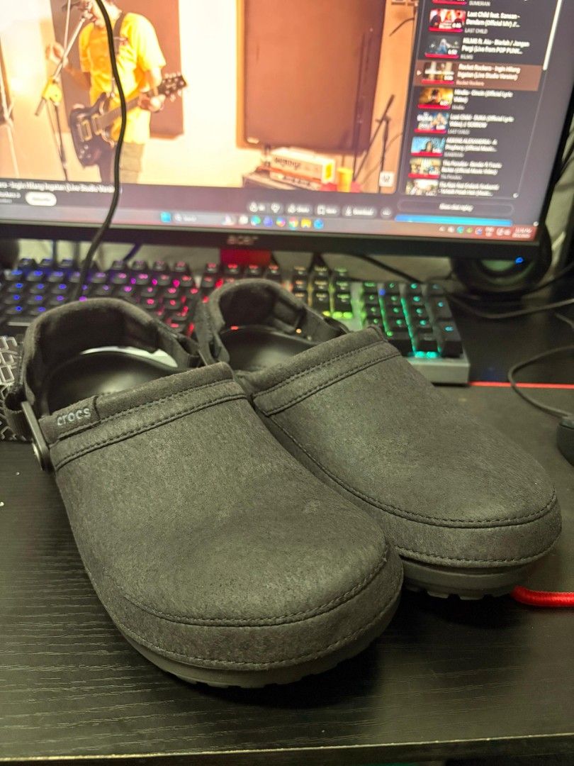 Crocs Yukon Vista II Leather Look - Cond 9.9/10, Baru Pakai Sekali, Men ...