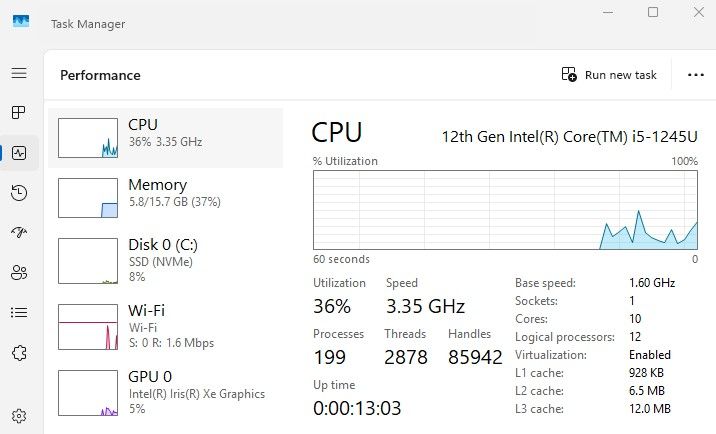 Dell i5 12th Gen 16GB RAM 256GB SSD Iris Xe Graphics Latitude 5430 ...
