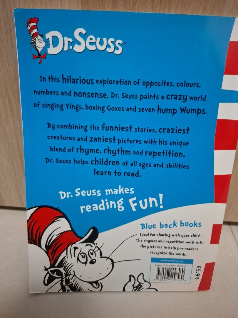 Dr. Seuss One Fish Two Fish Red Fish Blue Fish, Hobbies & Toys, Books ...