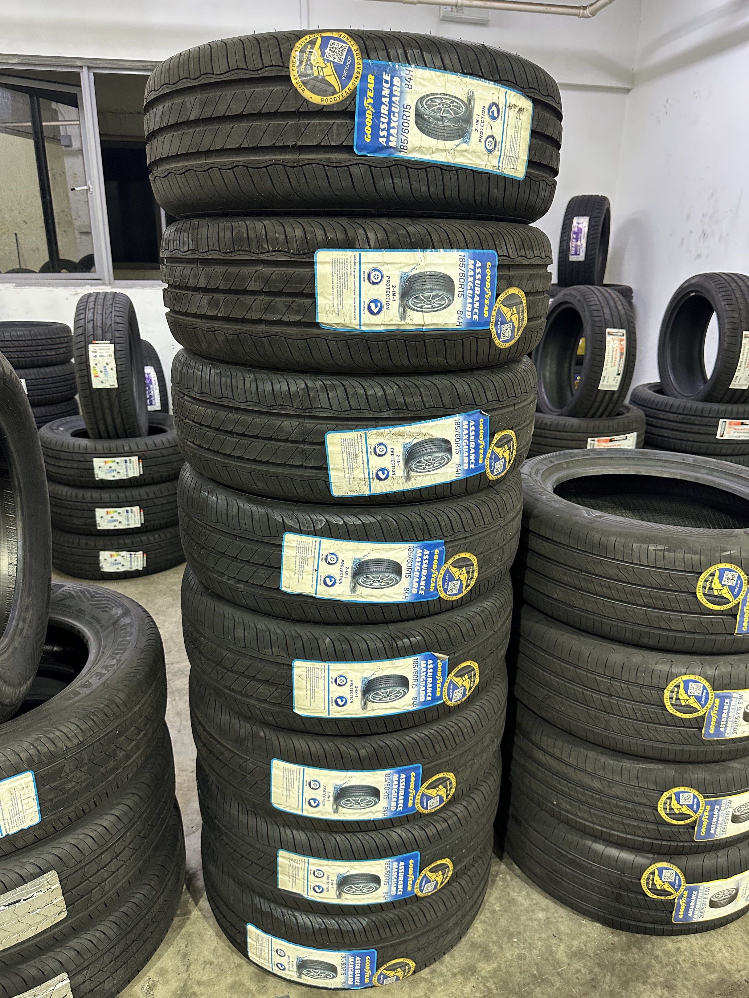 Goodyear Assurance Maxguard (185/60/15). (Change 4pc $260net) include ...