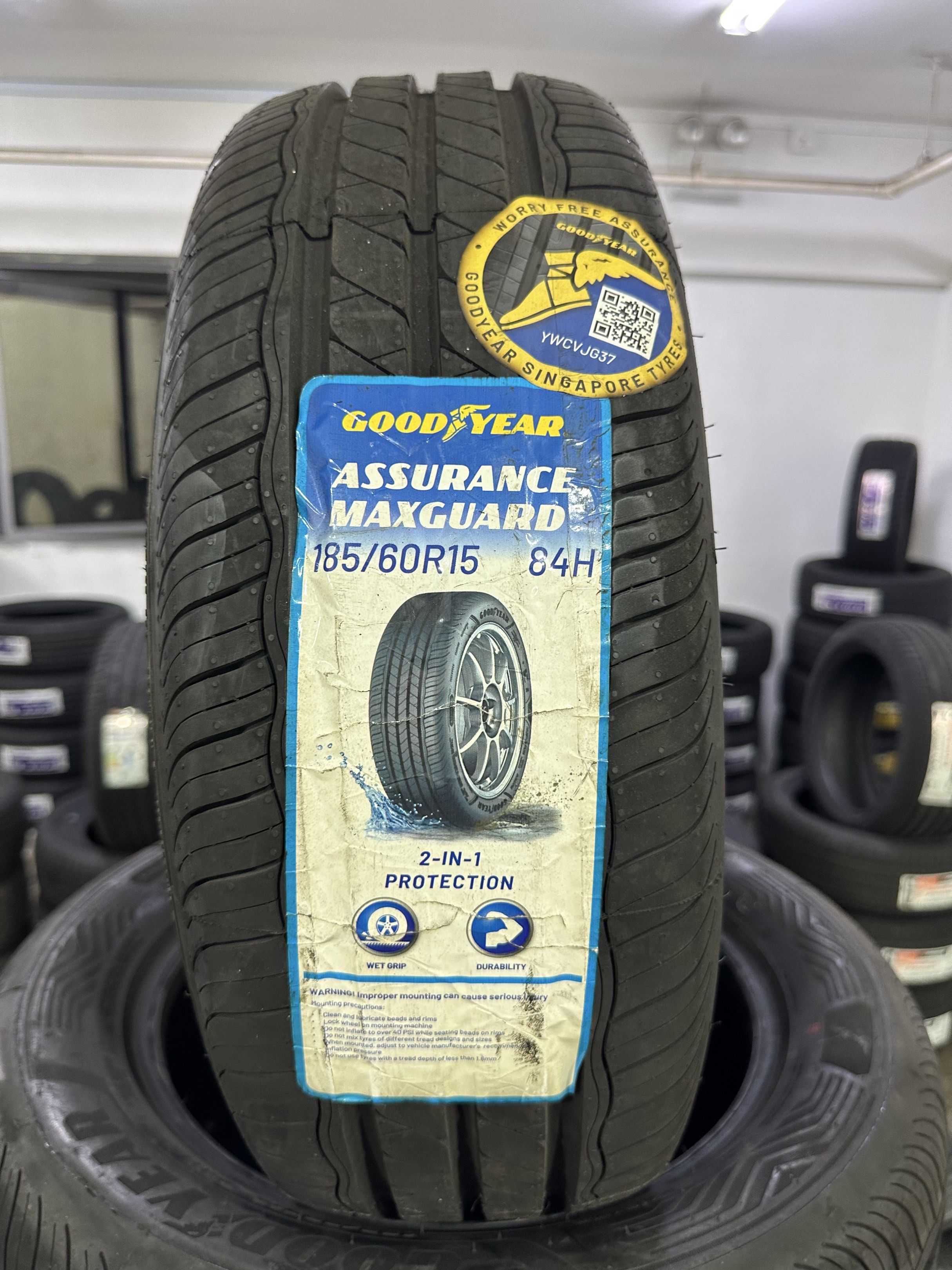 Goodyear Assurance Maxguard (185/60/15). (Change 4pc $260net) include ...
