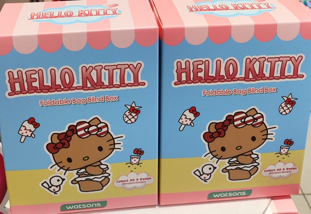 Hello Kitty Pouch with Foldable Bag Blind Box, Hobbies & Toys, Toys & Games on Carousell