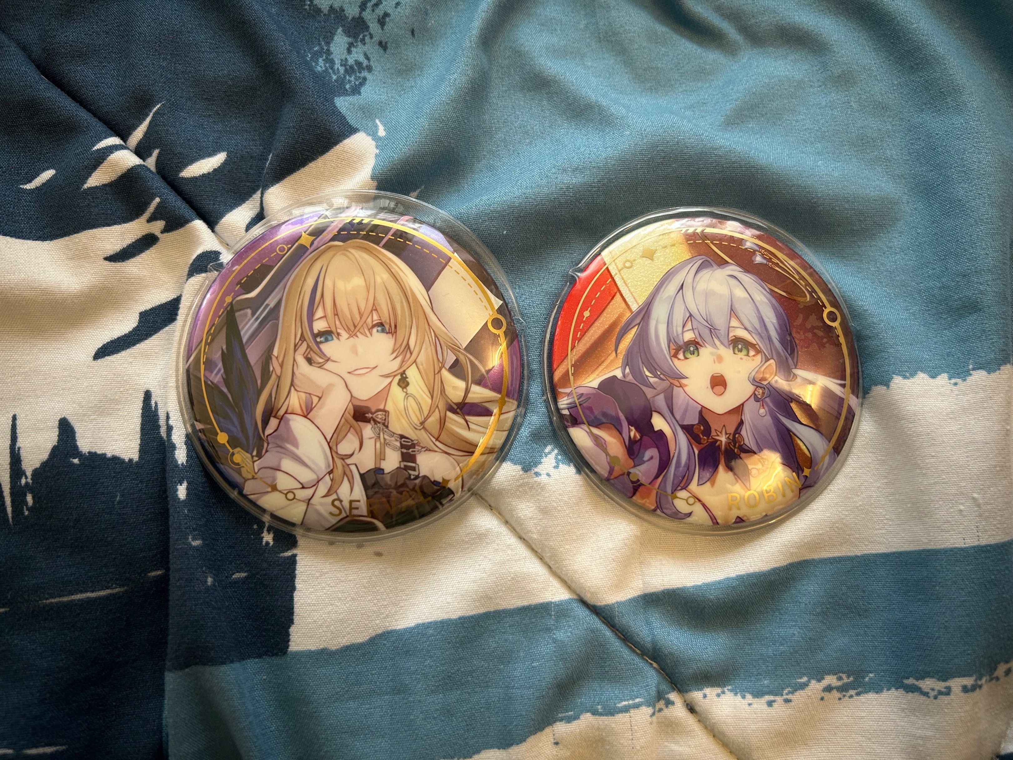 HSR Honkai Star Rail Robin & Serval badges, Hobbies & Toys, Memorabilia ...